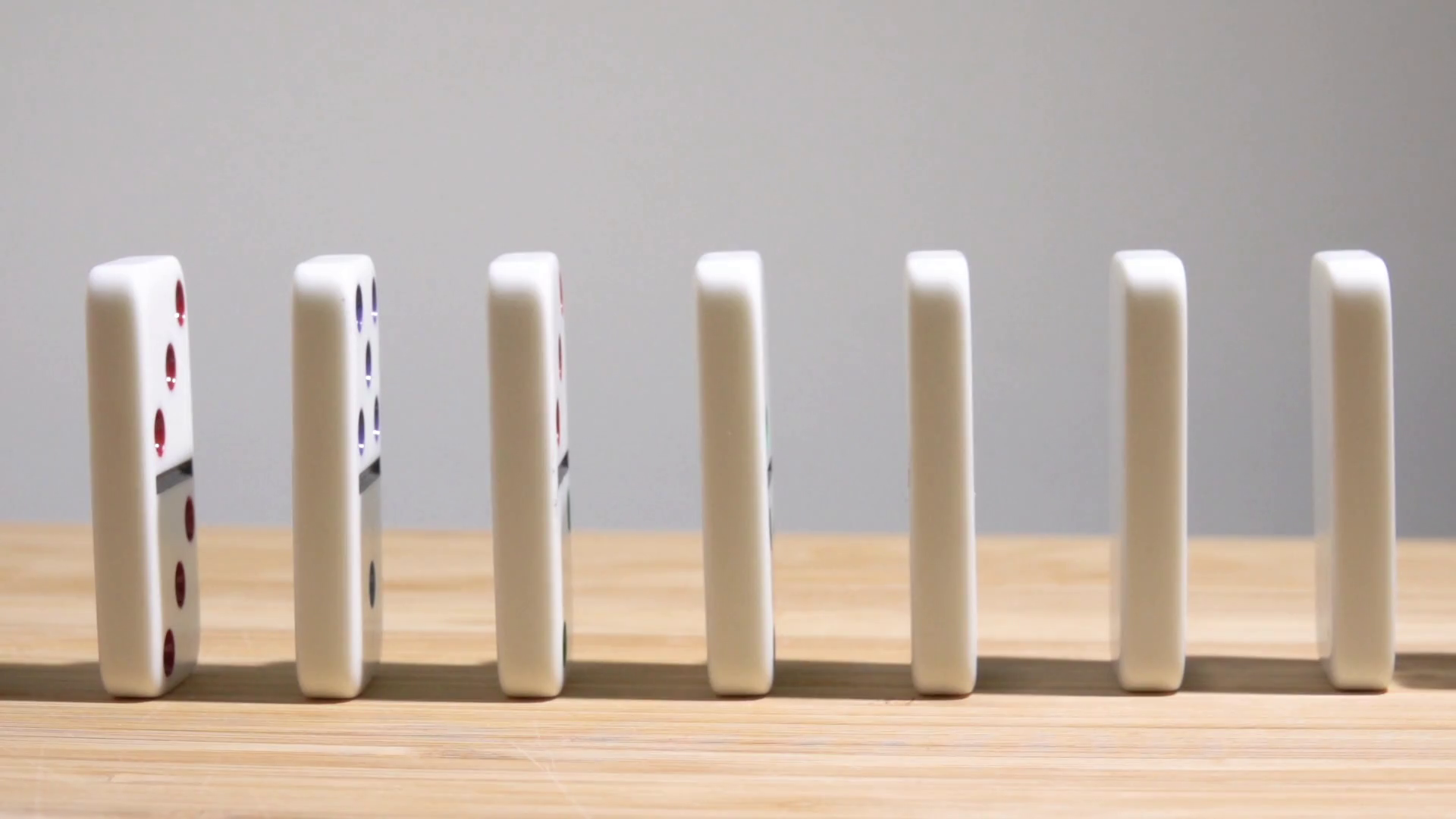 Dominos Falling In Slow Motion Close Up Of Stock Footage SBV-338469863 ...