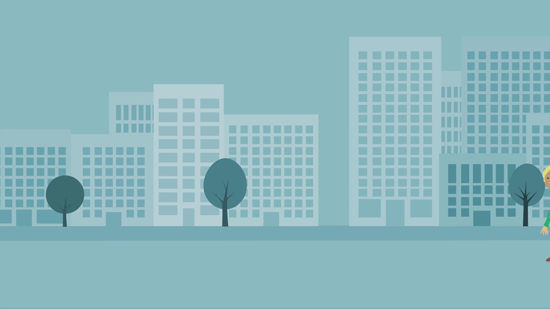 Happy Man Walking In City Animated Character Stock Motion Graphics SBV ...