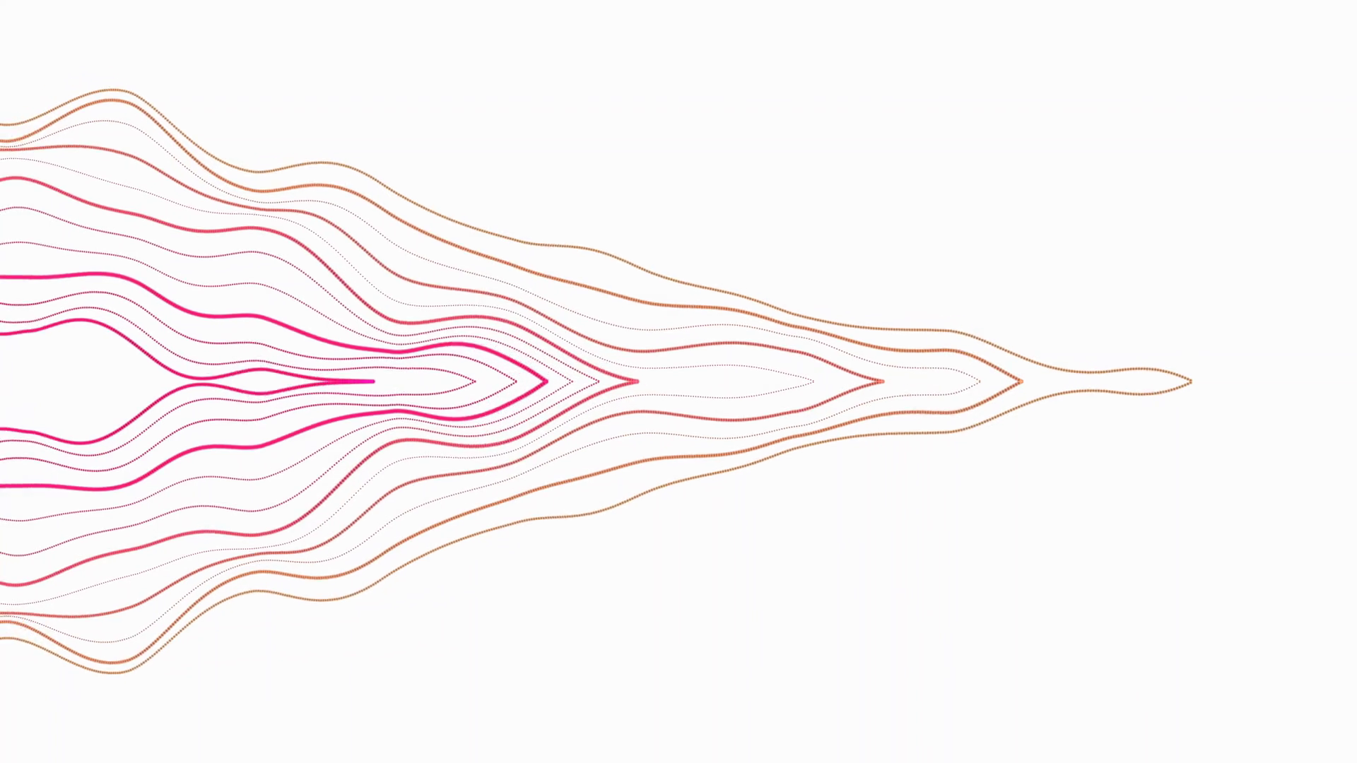 Wave form lines animation. Flowing waves showing music or audio ...
