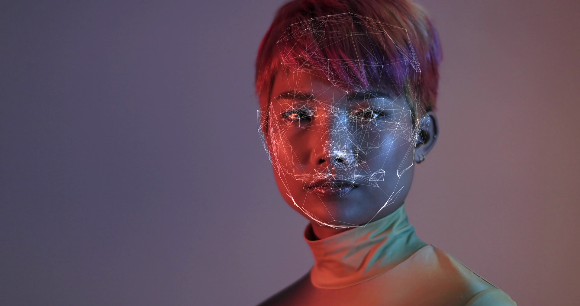 Facial Recognition Scan Of Gender Neutral Stock Footage SBV-351935339 ...