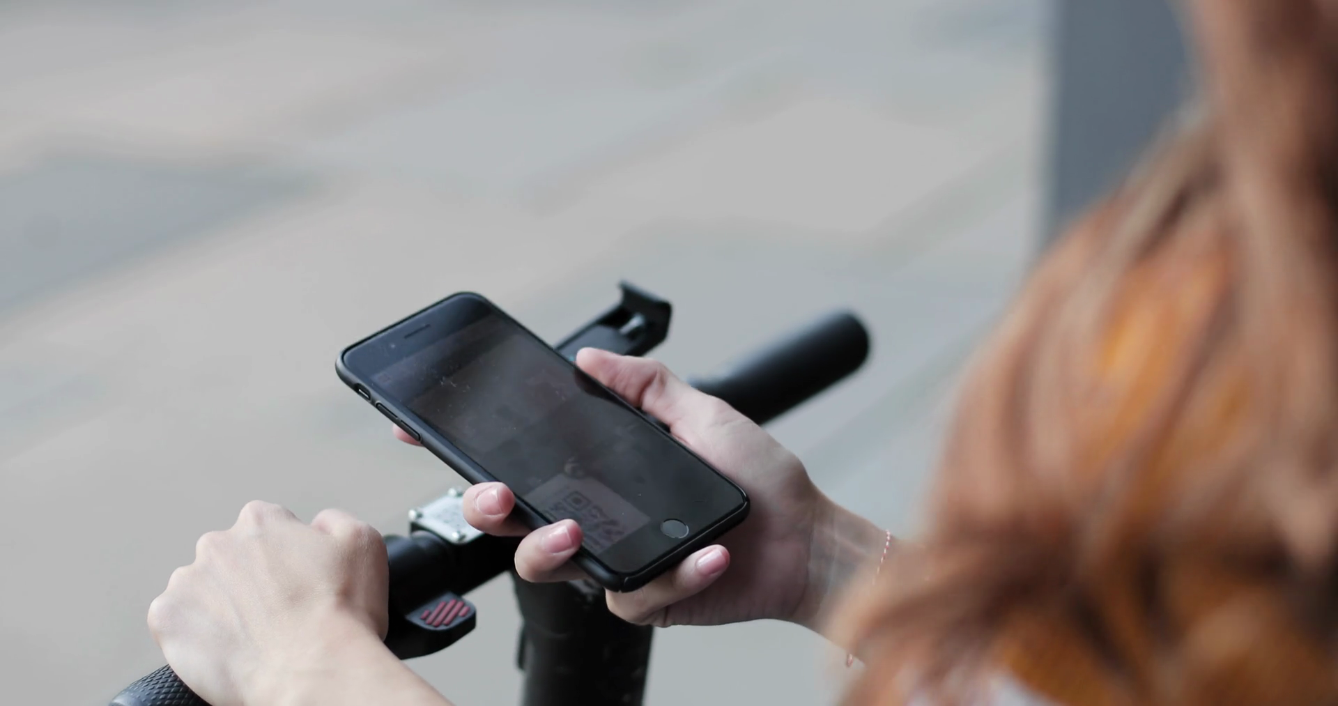 Female Commuter Scanning Qr Code On Electric Stock Footage SBV ...
