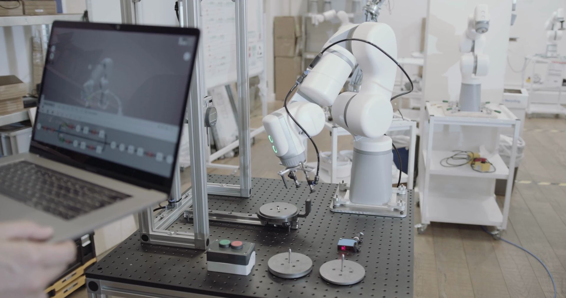 Engineer Programming Robotic Arm Stock Footage SBV-351913079 - Storyblocks