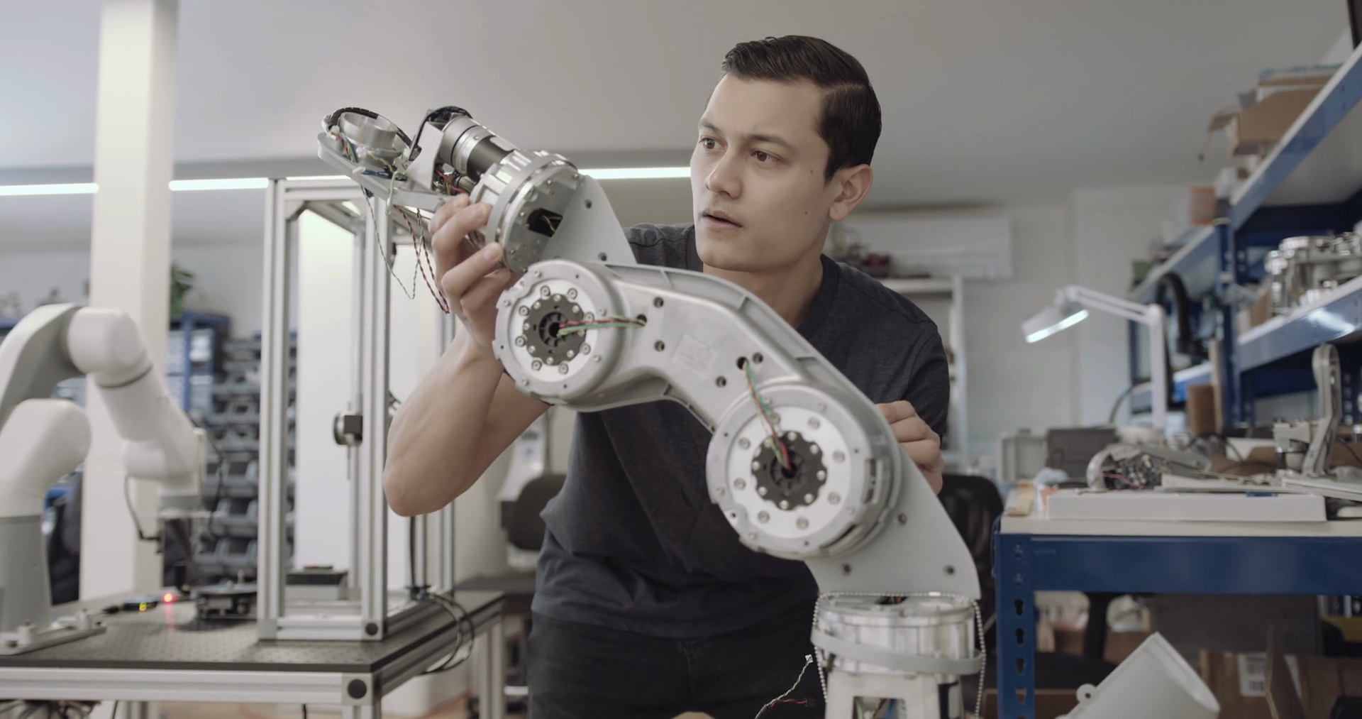 Engineer Building Robotic Arm Stock Footage SBV-351913174 - Storyblocks