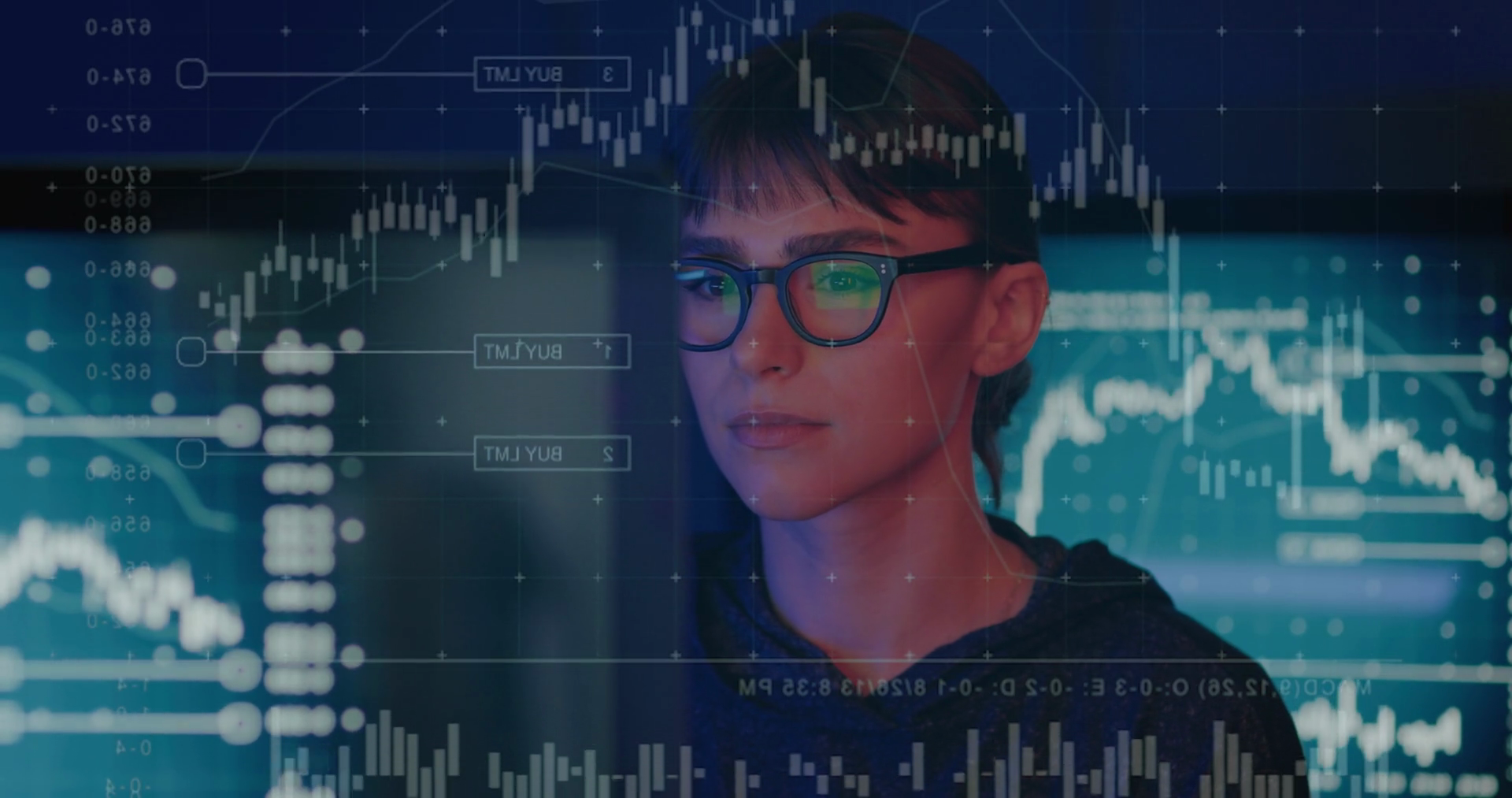 Female Trading On Stock Market Analysing Stock Footage SBV-351899489 ...