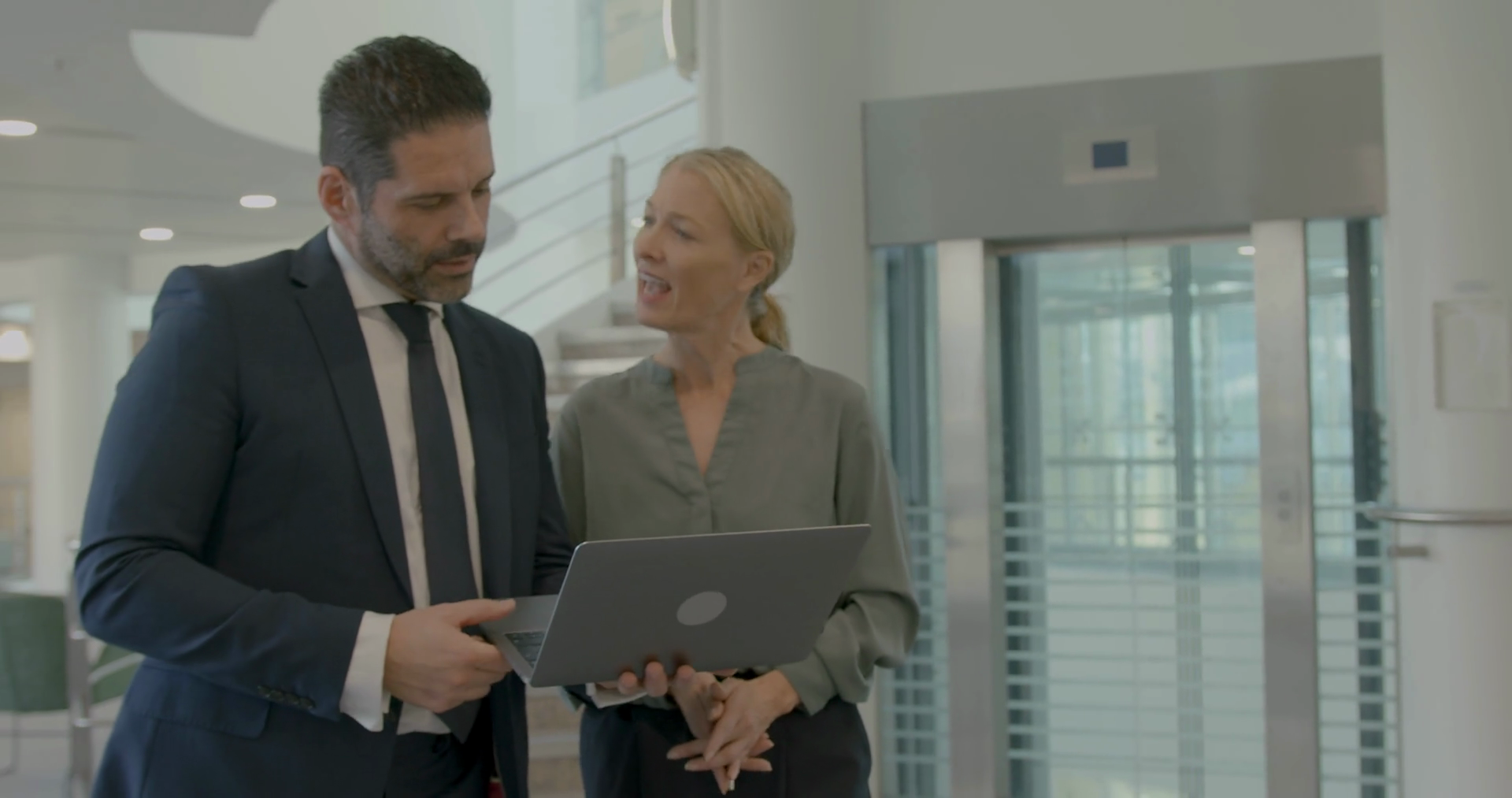 Two Business People Meeting In Corporate Stock Footage SBV-351784470 ...