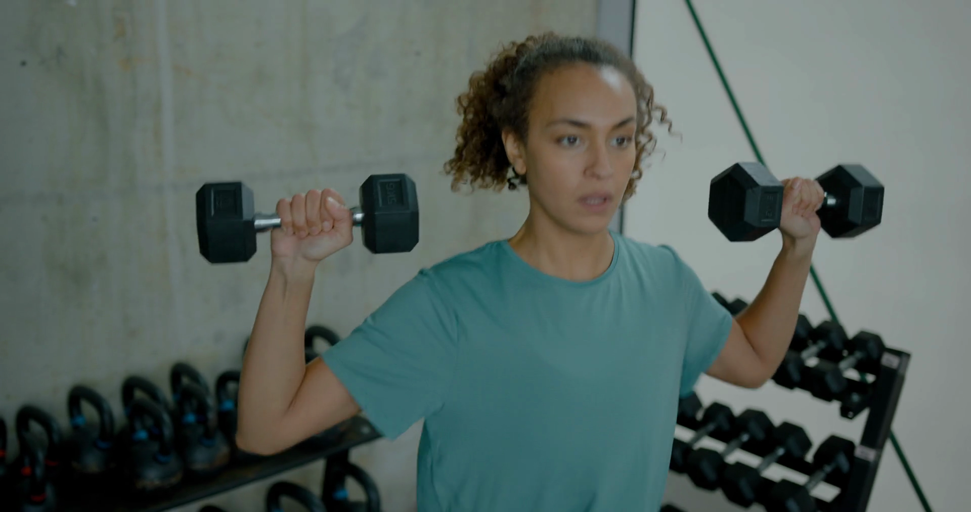 Adult Female Weights Training In Gym Stock Footage SBV-351780259 ...