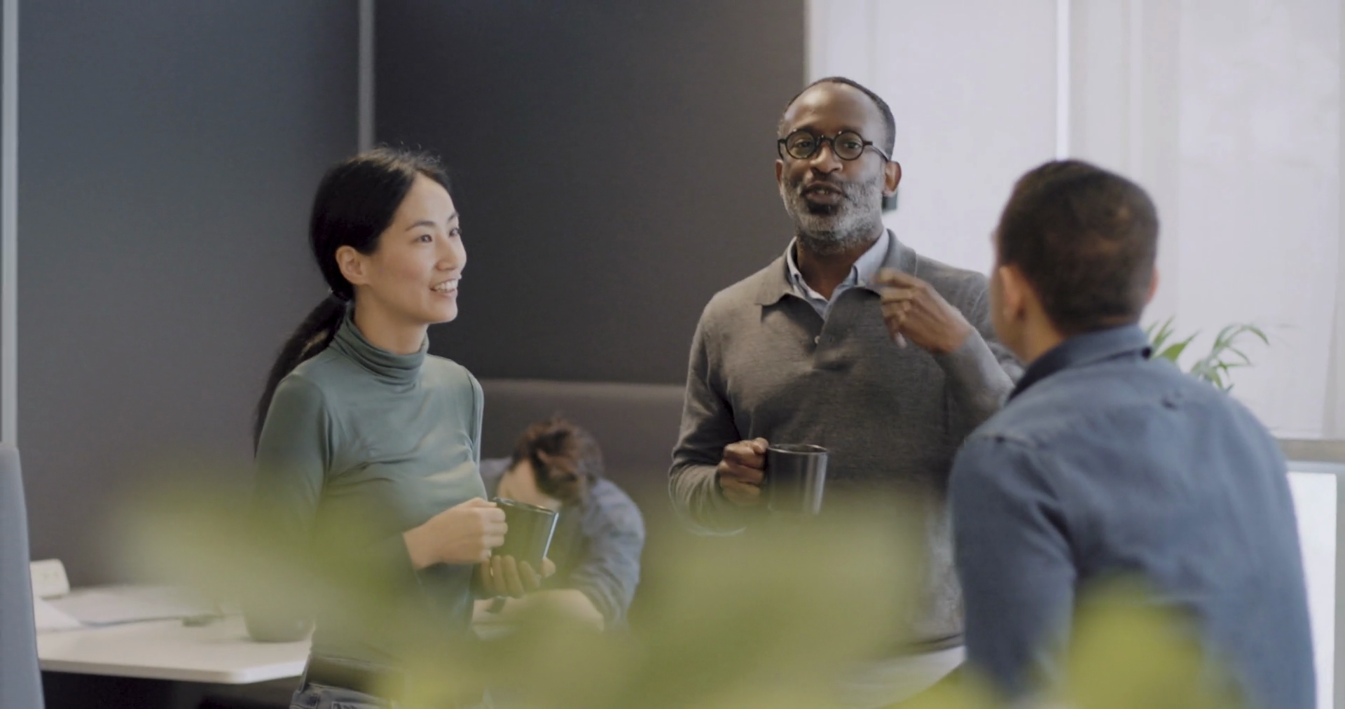 Casual Business Team Meeting Standing In Stock Footage SBV-351777627 ...