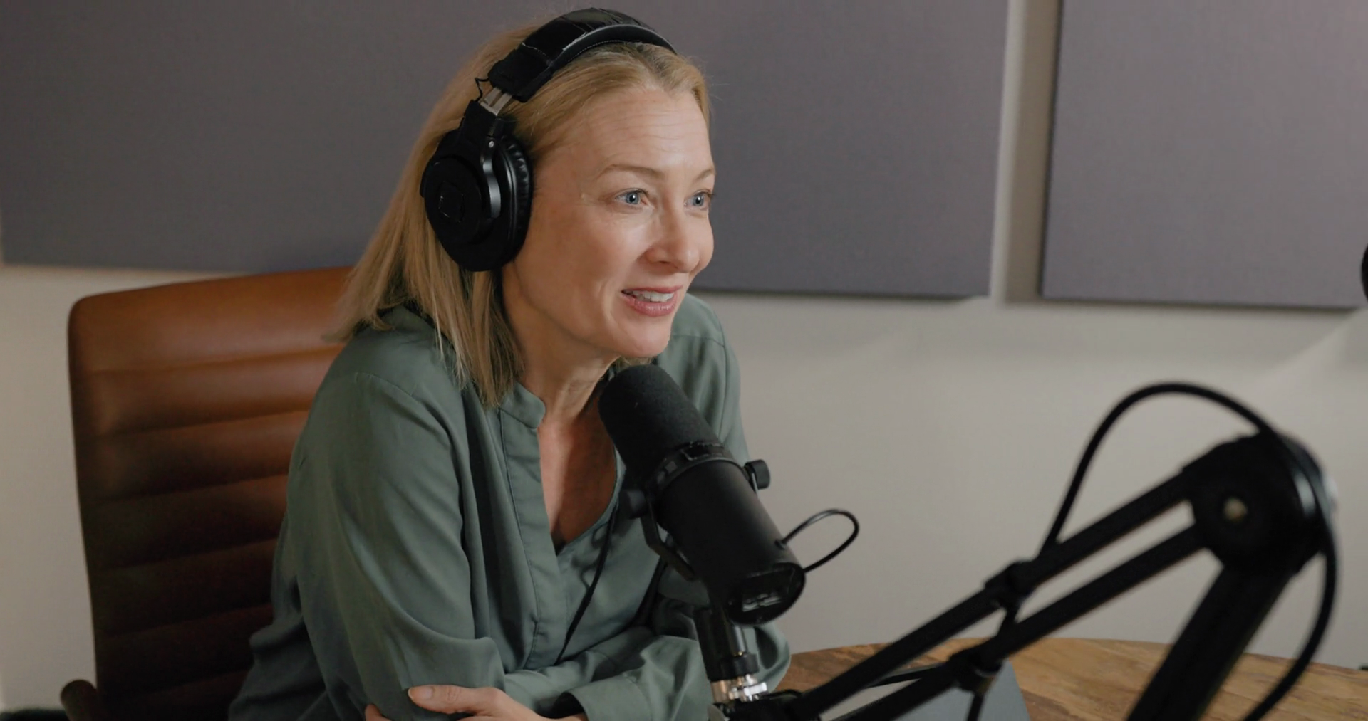 Podcaster In Studio Recording Business Stock Footage SBV-351775199 ...