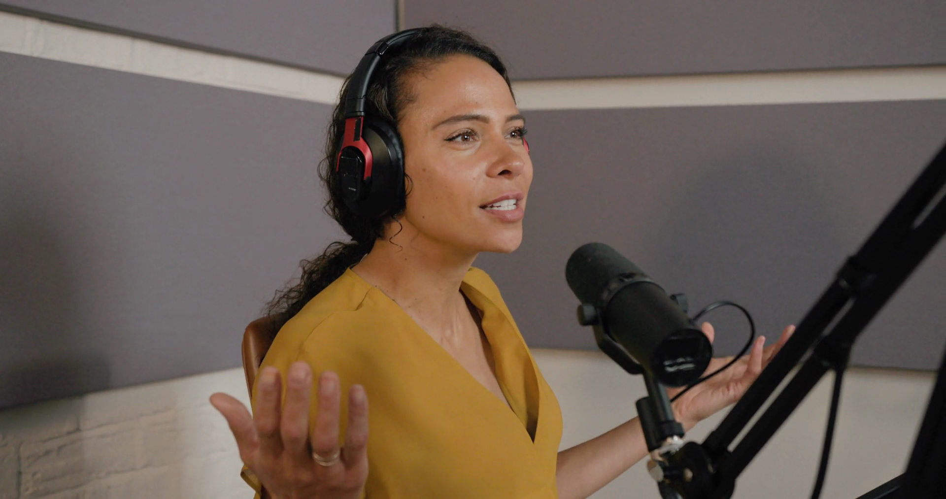 Female Podcaster Recording In Studio Radio Stock Footage SBV-351775216 ...