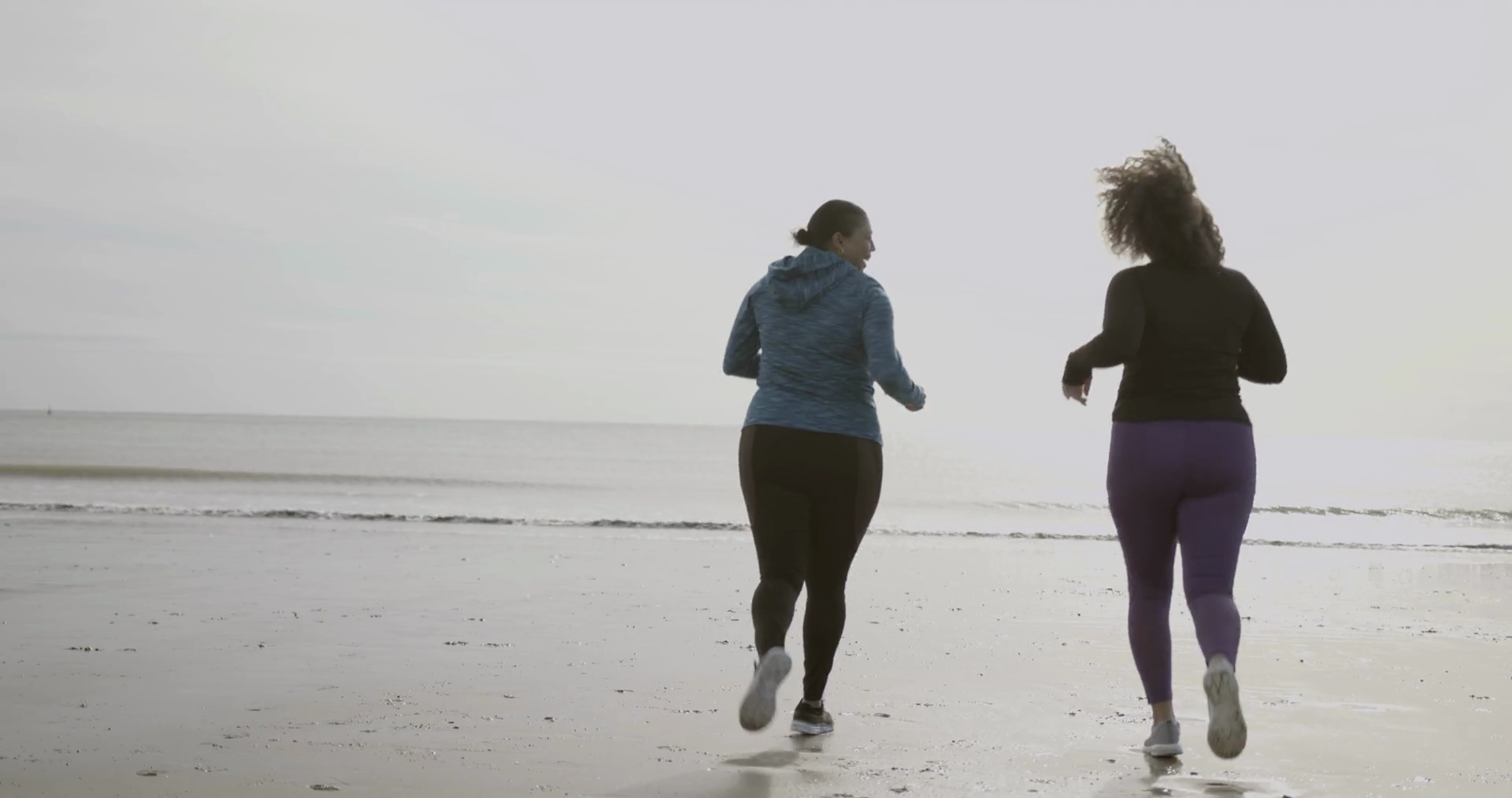 Two Plus Size Females Running Exercising Stock Footage SBV-339002832 ...