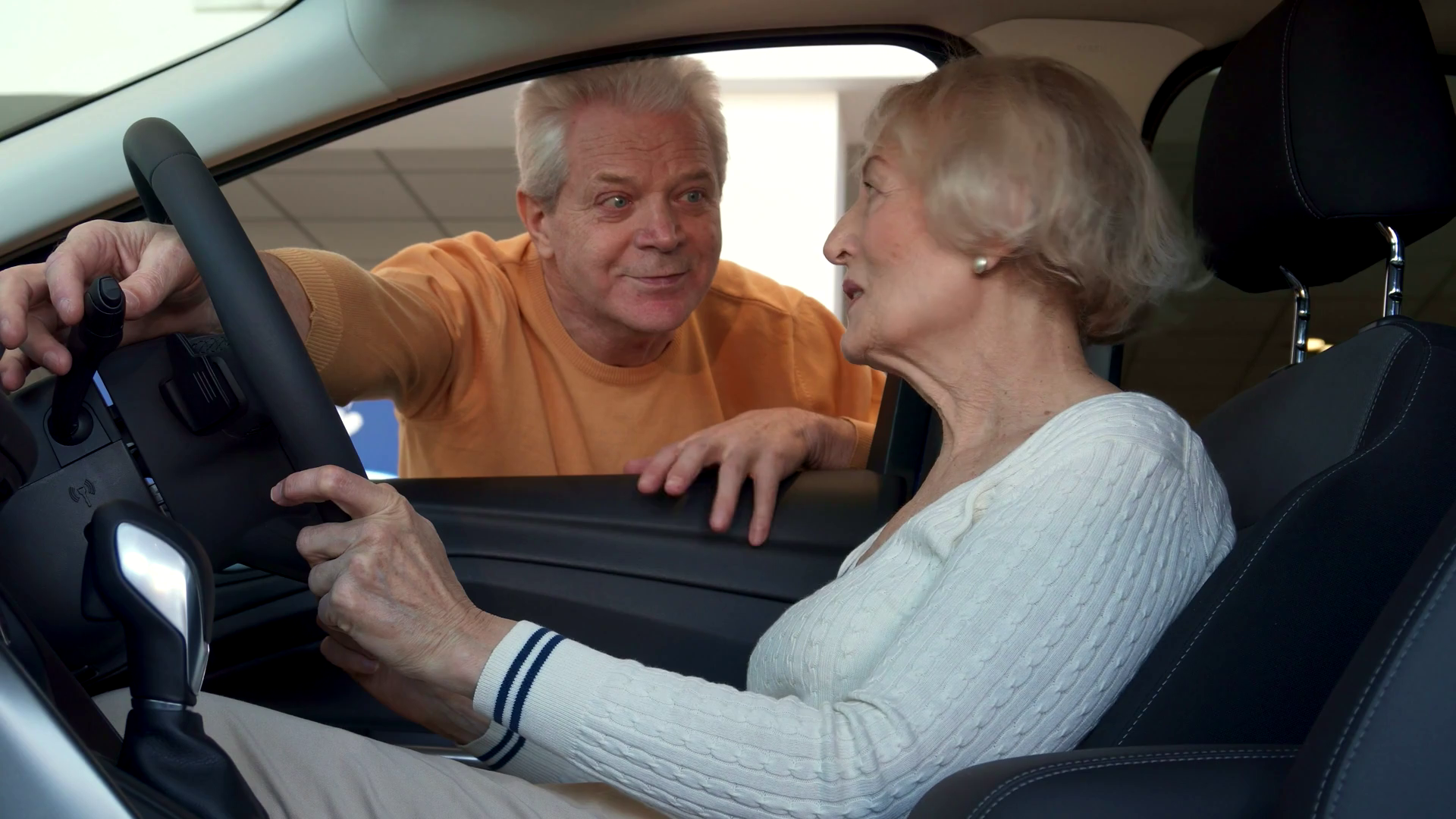 Senior Couple Exploring Car's Features Stock Footage SBV-352082486 ...