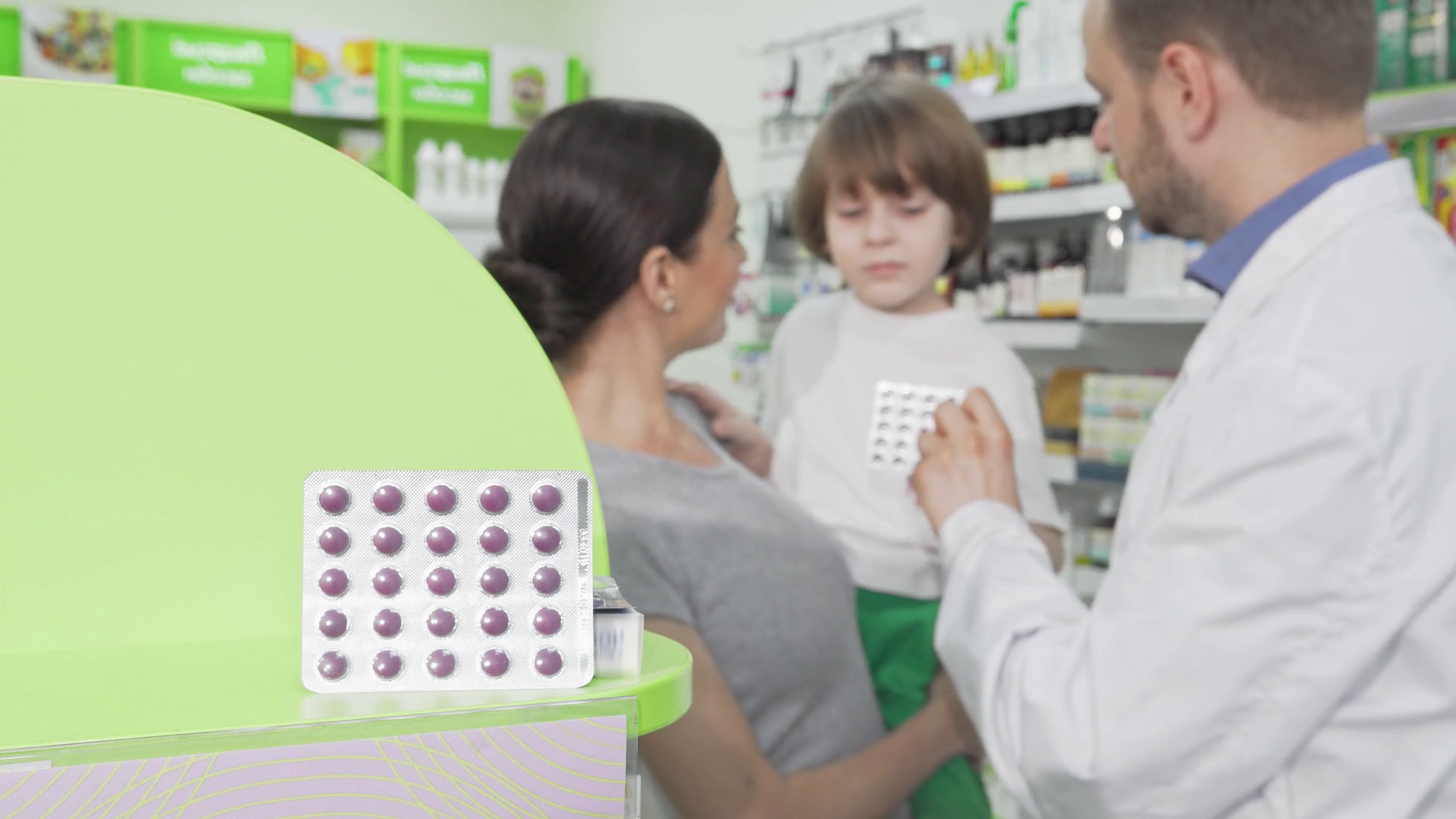 Pharmacist Handing Blister Of Pills To Stock Footage SBV-352108683 ...