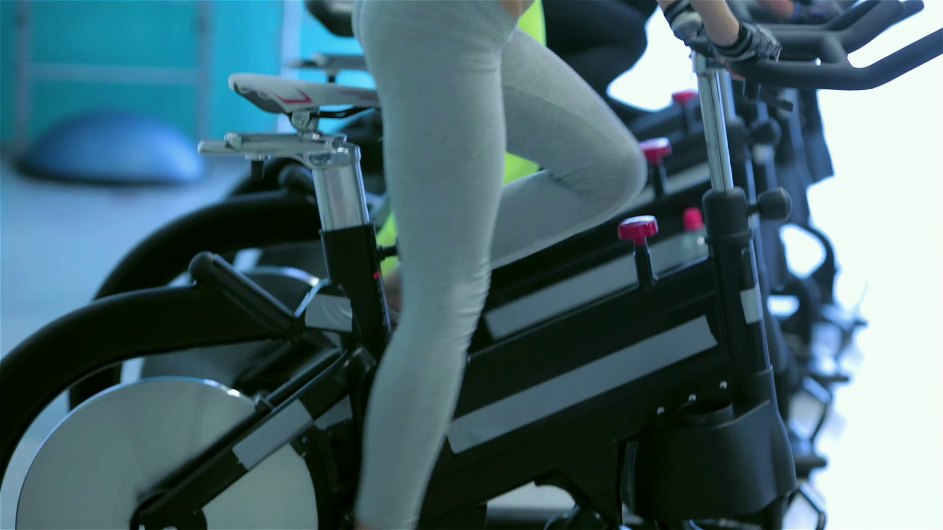 Dynamic Cycling Training Session In Gym Stock Footage SBV-352110854 ...