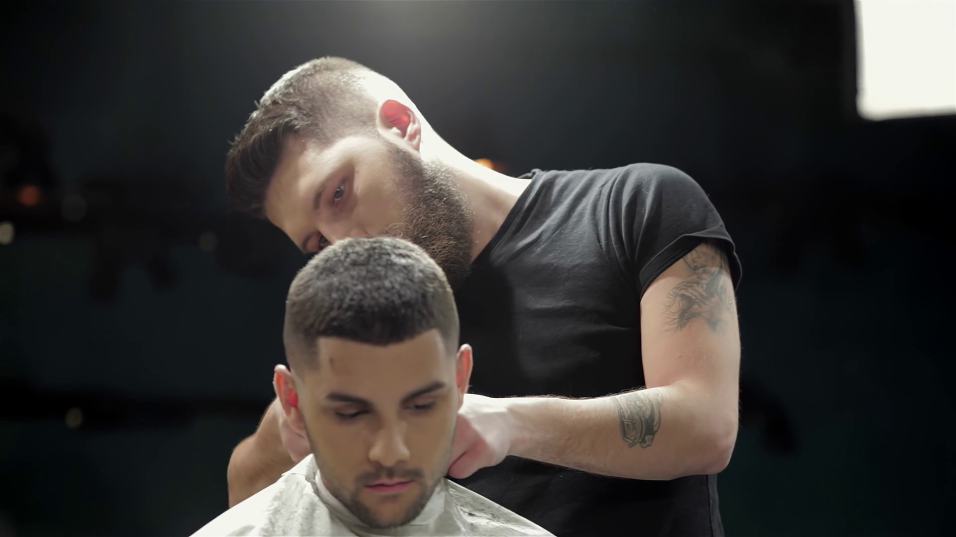 Expert Barber Skillfully Styling Men's Hair Stock Footage SBV-352118876 ...