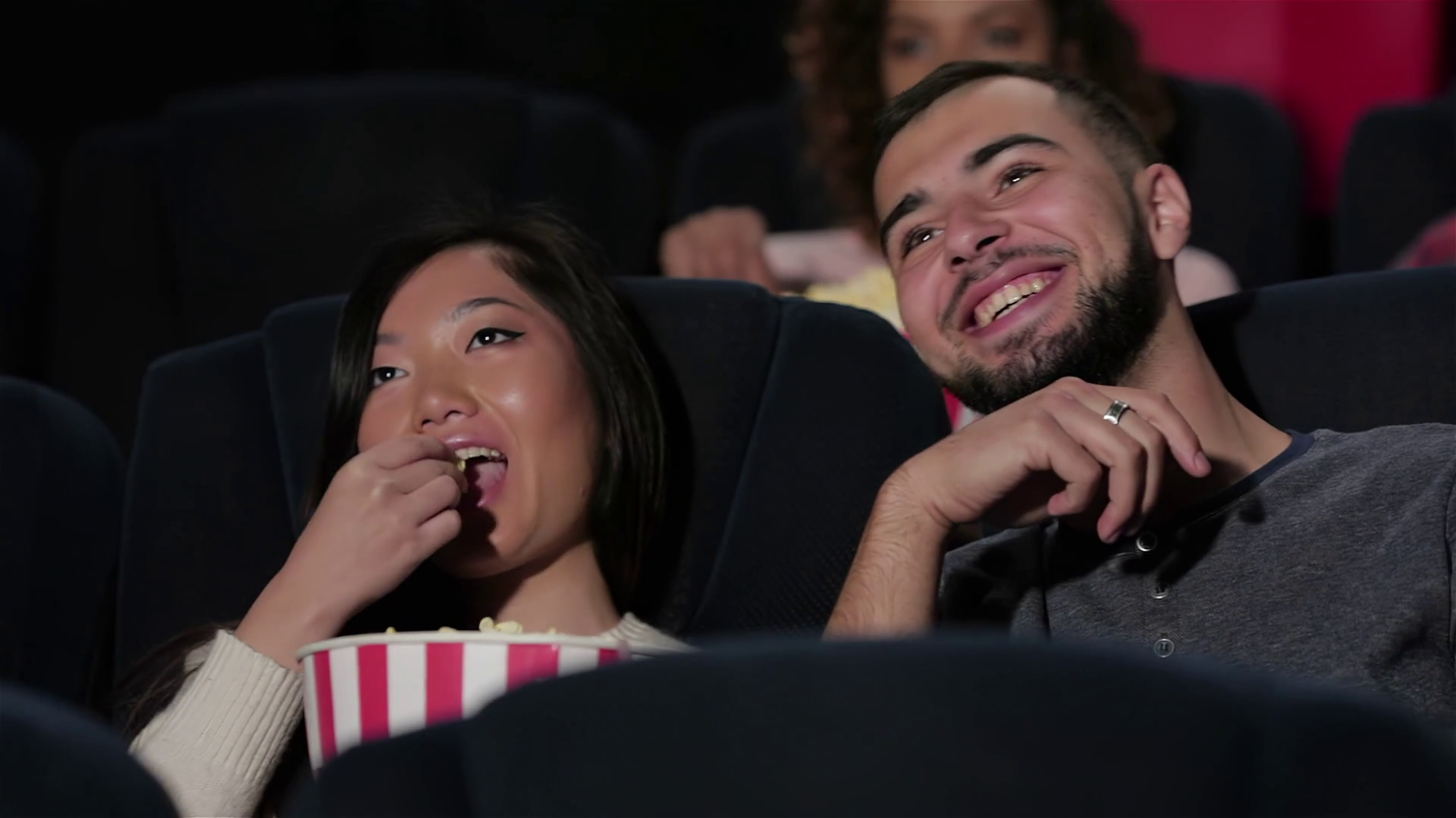 Couple In Cinema Watching Movie Stock Footage SBV-348515029 - Storyblocks