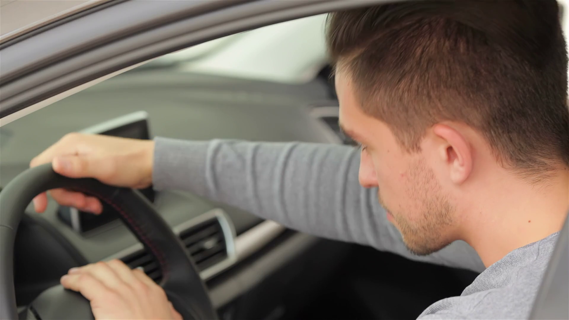 Portrait Of Guy Driving Car Stock Footage SBV-348528981 - Storyblocks