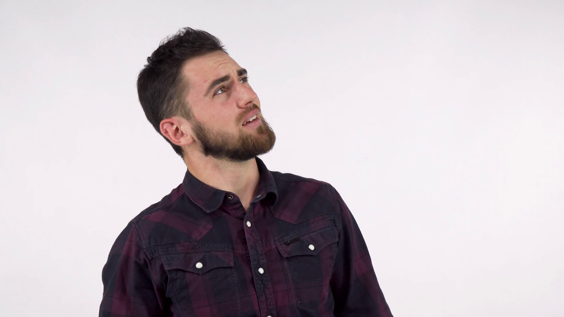 Bearded Man Covering Ears From Loud Noise Stock Footage SBV-331260385 ...