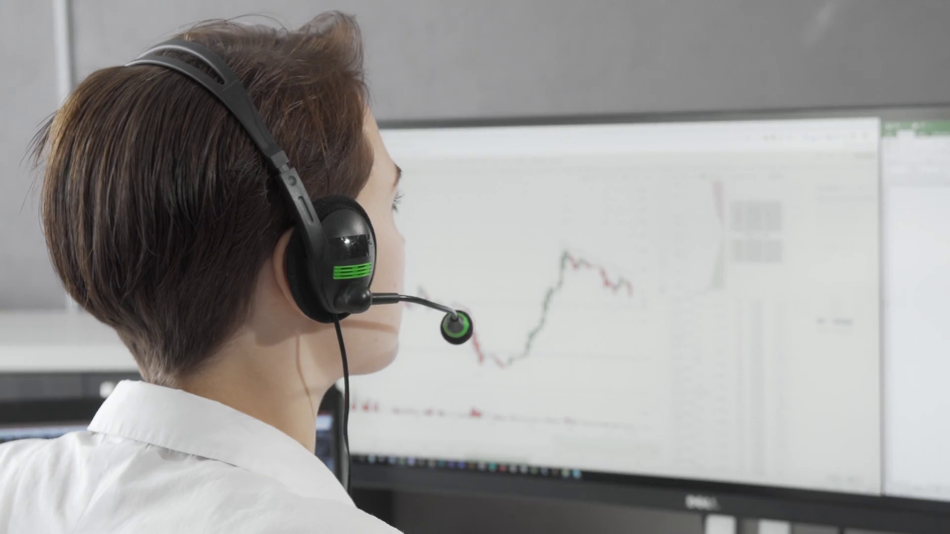 Rear View Shot Of Female Call Center Agent Stock Footage SBV-338826873 ...