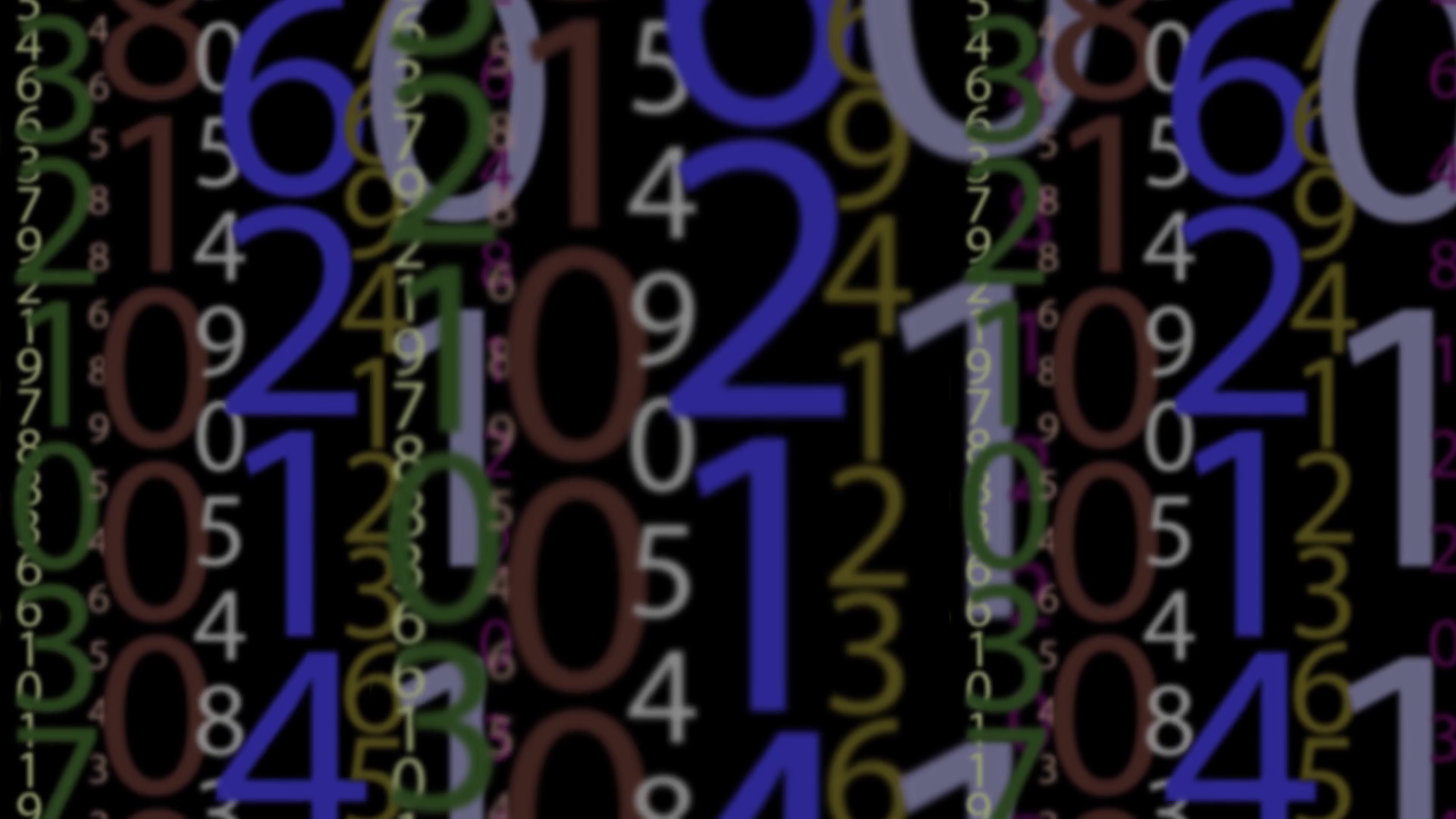 Digitally Generated Image: Colourful Numbers Stock Motion Graphics SBV ...