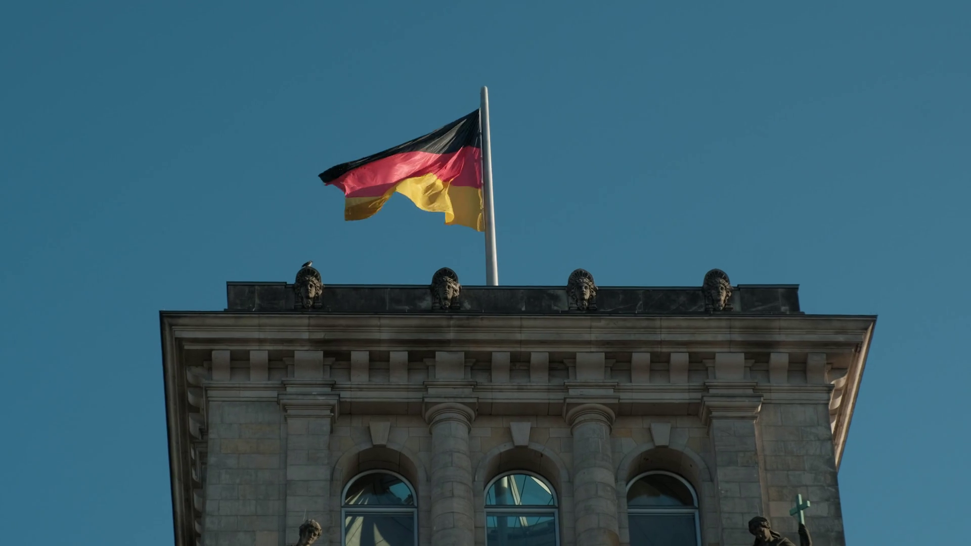 Flag Of Federal Republic Of Germany Waving Stock Footage SBV-318279354 ...