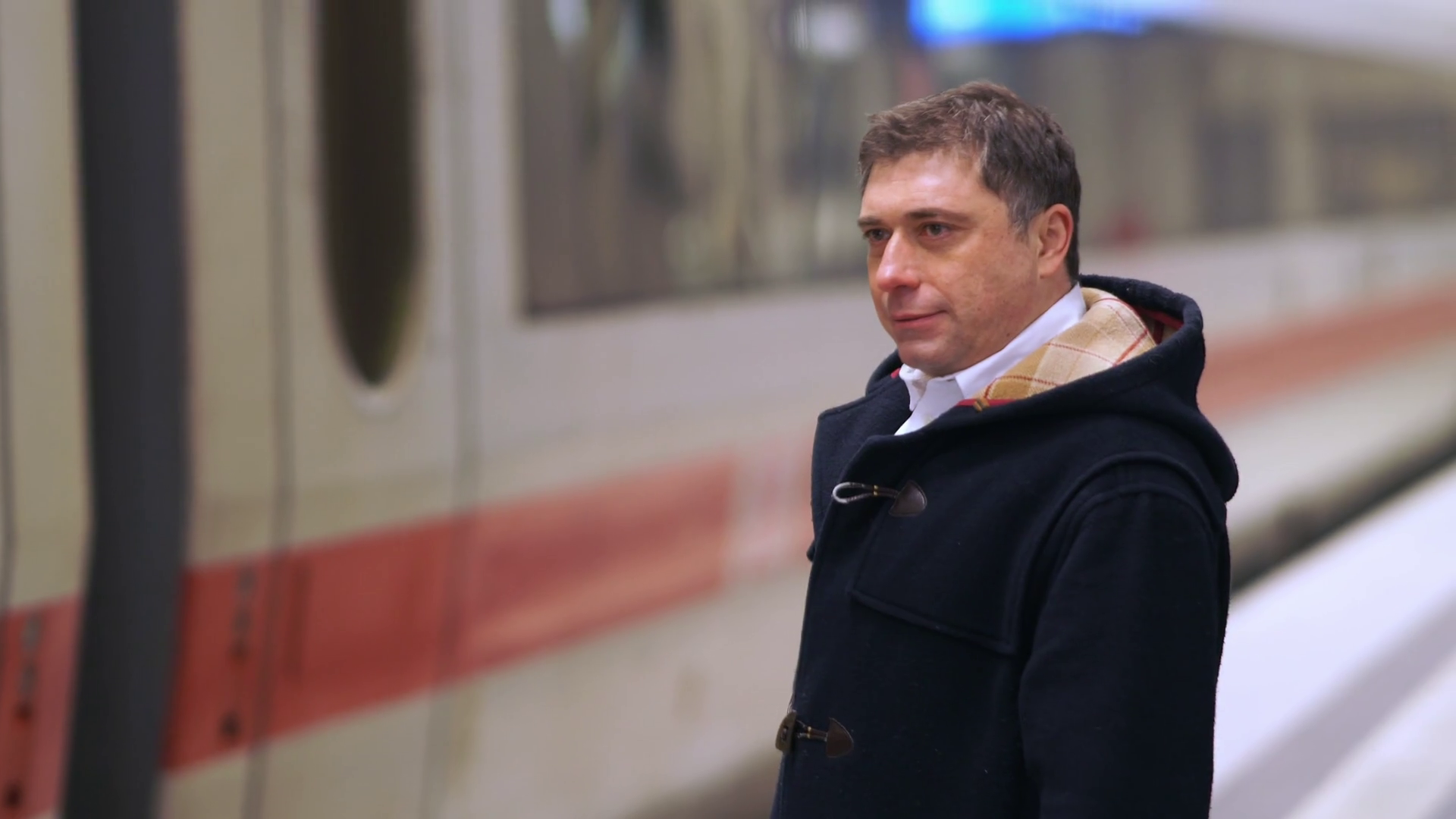 Sad Touched Man At Train Station Stock Footage SBV-320967458 - Storyblocks