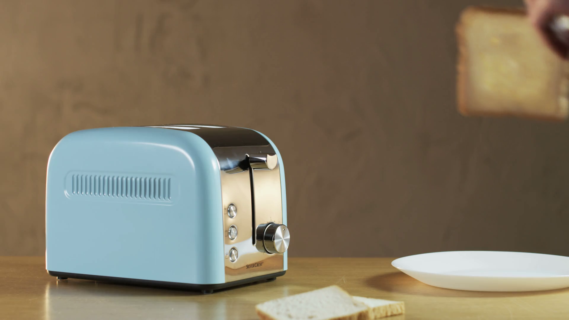 Man Puts Two Loaves Of Bread Into Electric Stock Footage SBV-310515530 ...