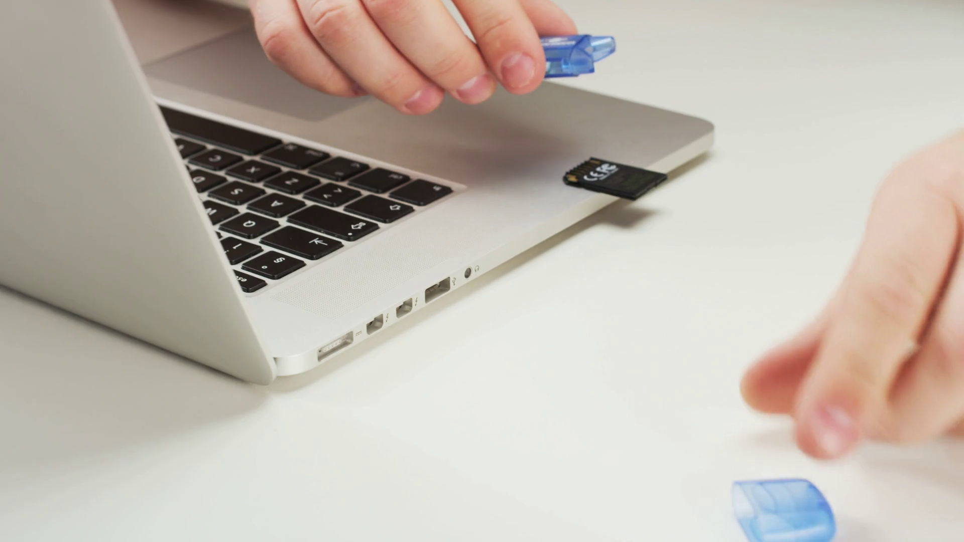 Plugging Flash Memory Card To Computer Stock Footage SBV-311678122 ...