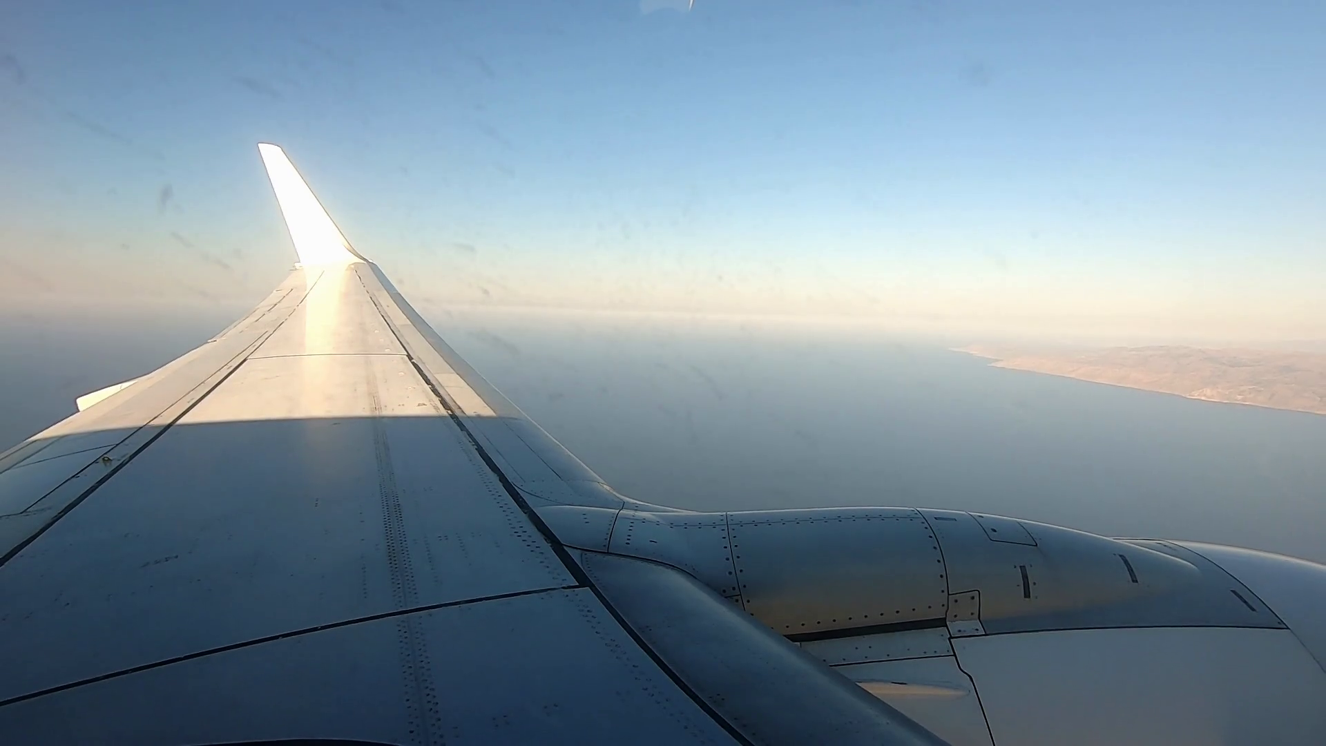 Point Of View On Airplane Wing During Flight Stock Footage SBV ...