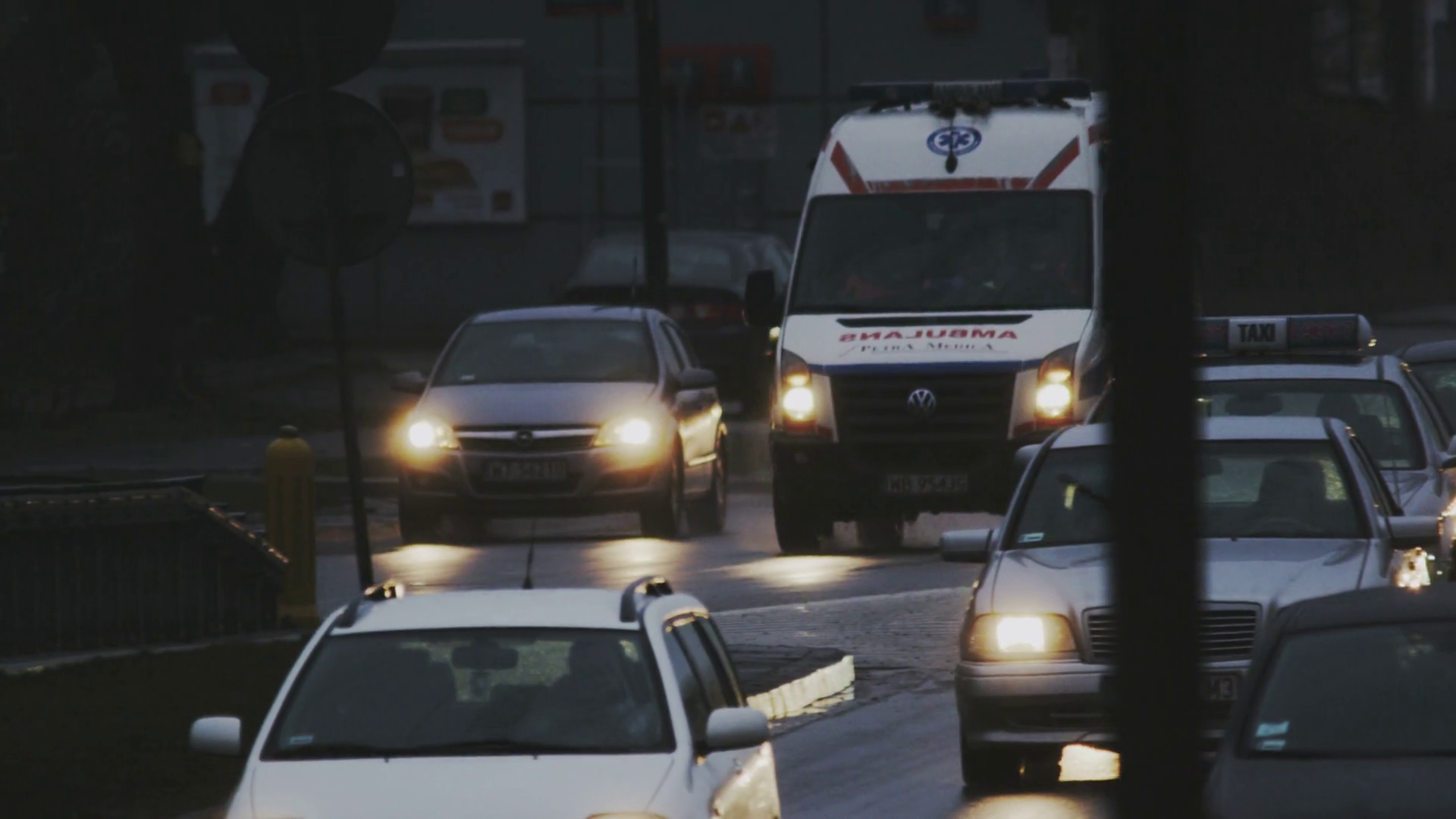 Ambulance Moving Quickly Down Street With Stock Footage SBV-322228307 ...