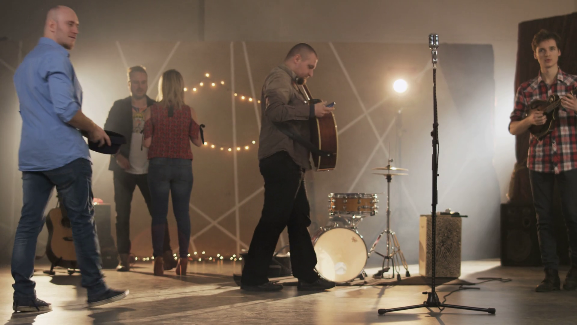 Group Of Young Musicians Walking On Stage Stock Footage SBV-314104437 ...