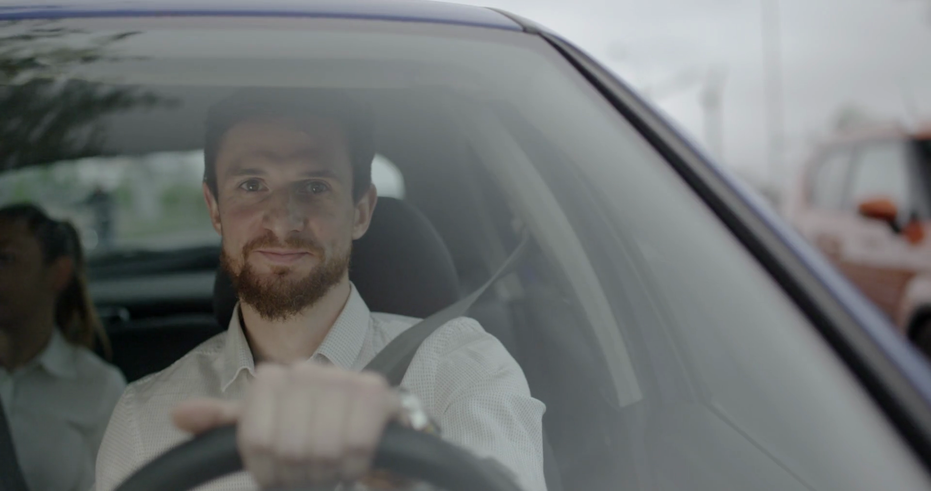 Friendly Taxi Driver With Passenger In Car Stock Footage SBV-338129160 ...