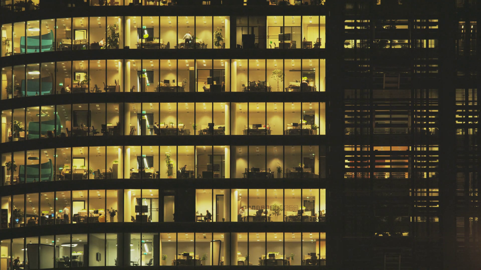 People Working In Tall Office Building Stock Footage SBV-322216145 ...