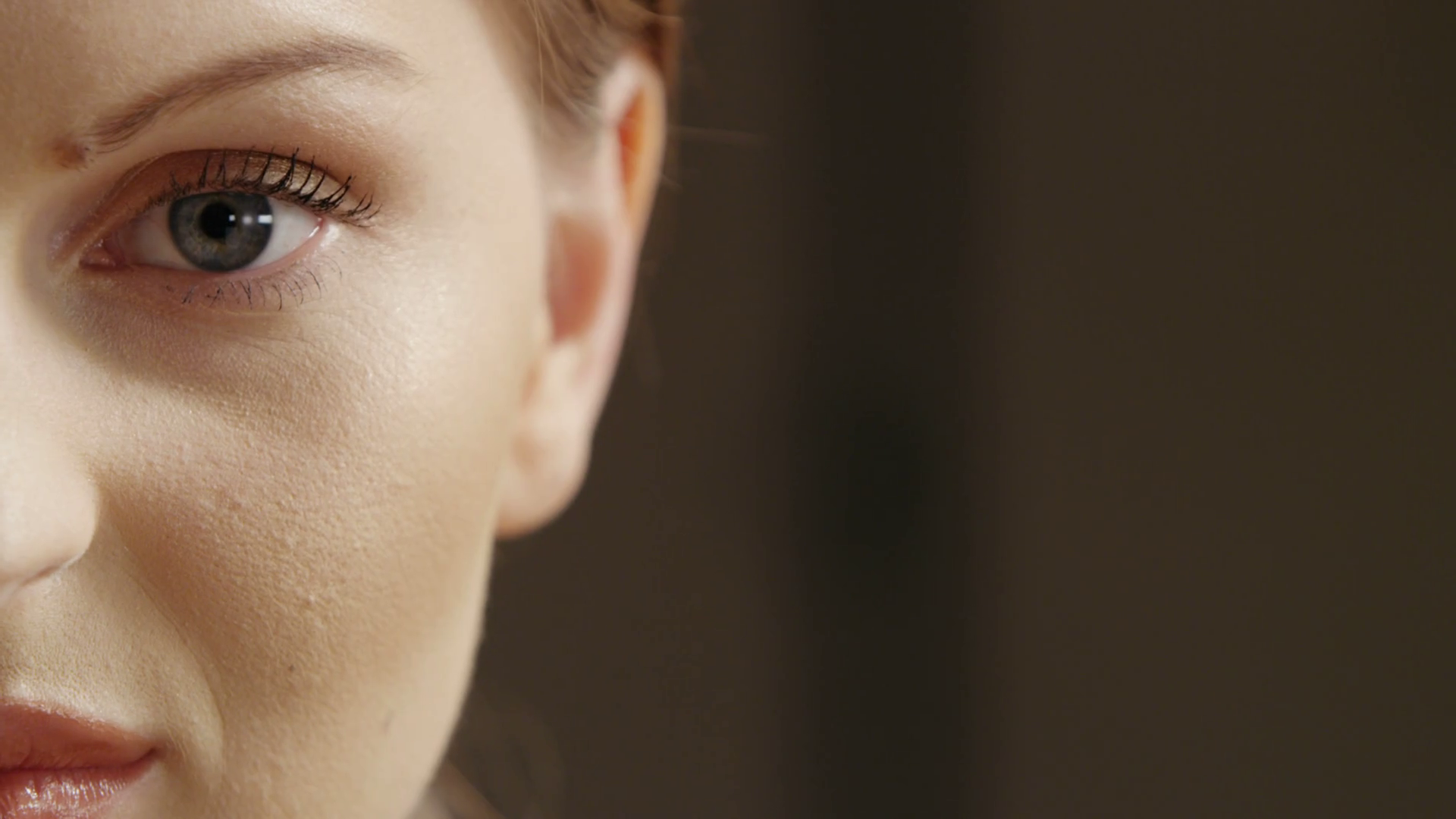 Pretty Young Woman Blinking her Left Eye Several Times Stock Video ...