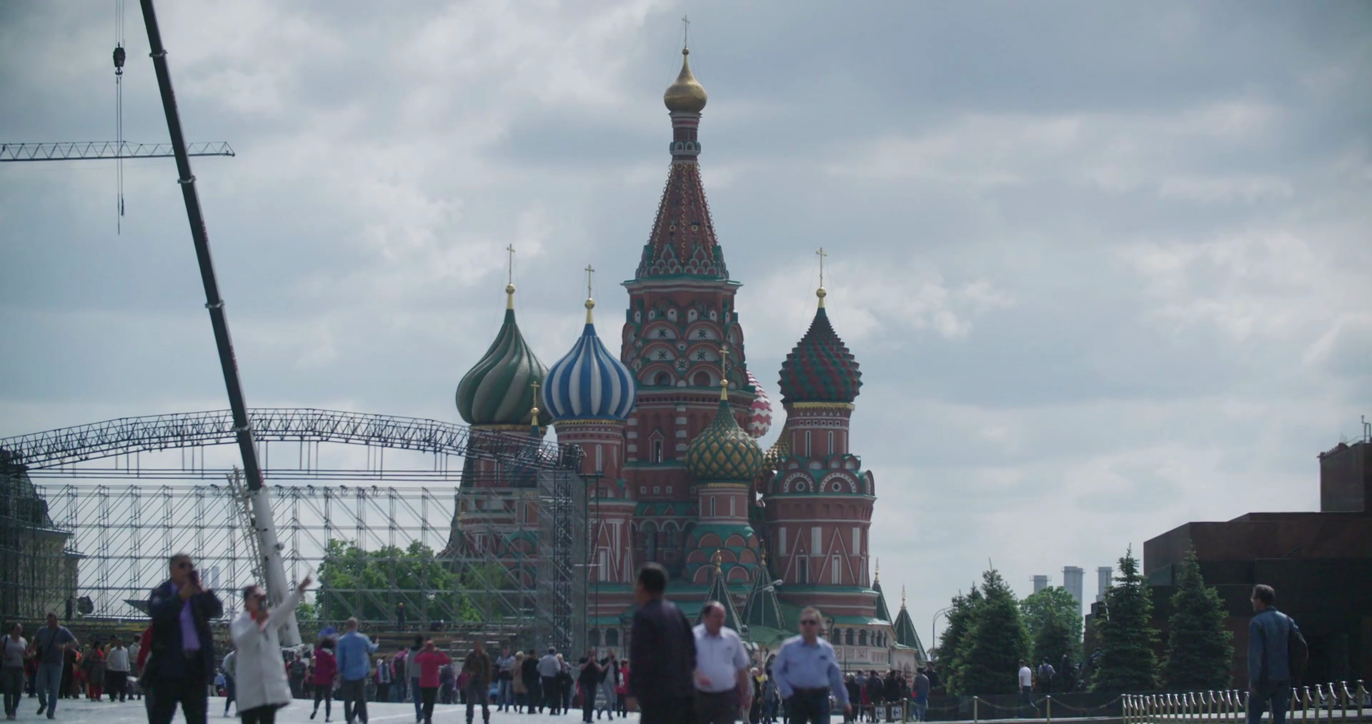 Saint Basil's Cathedral Church In Red Square Stock Footage SBV ...