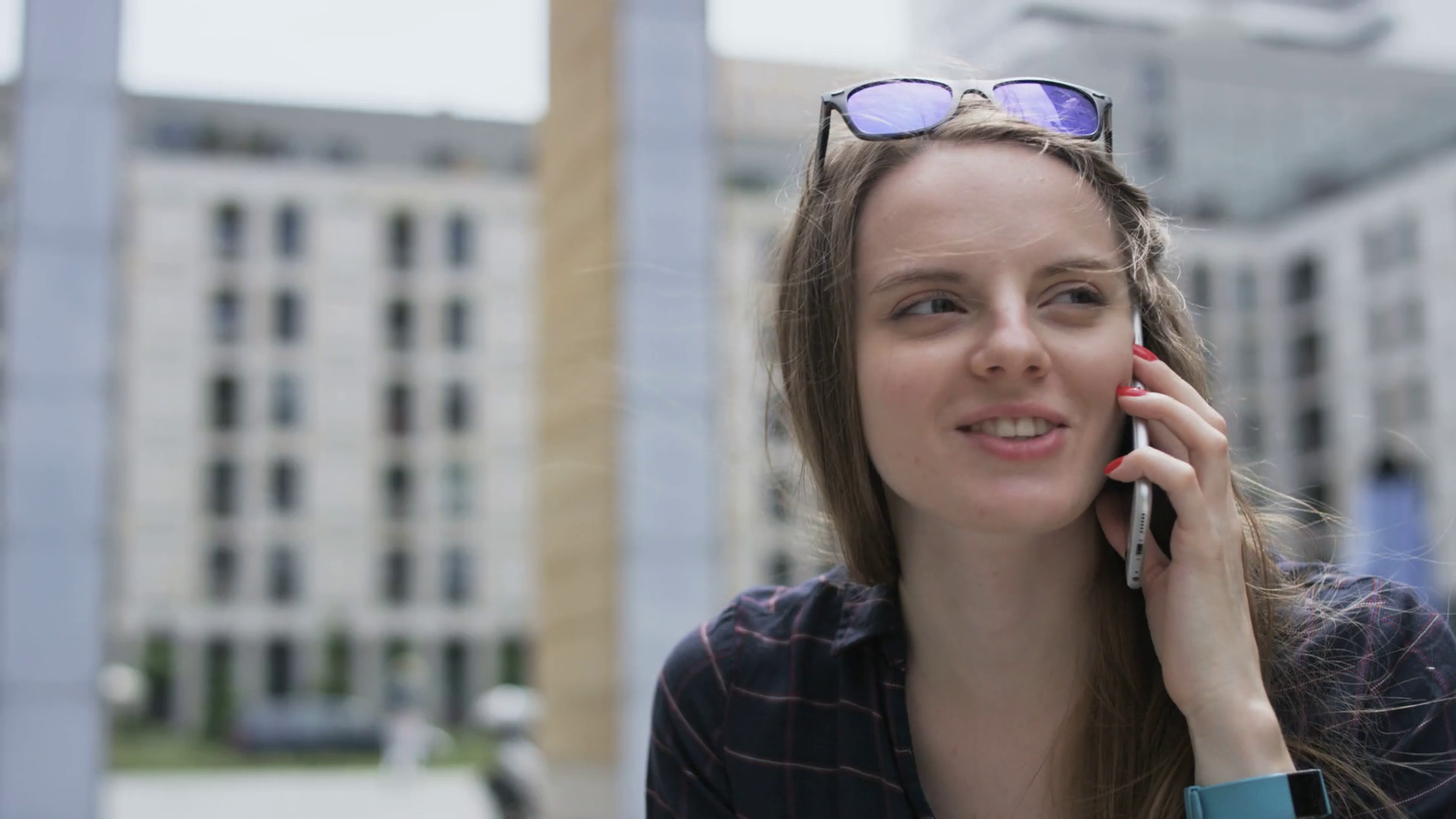 Young Businesswoman Laughing During Phone Stock Footage SBV-315984129 ...