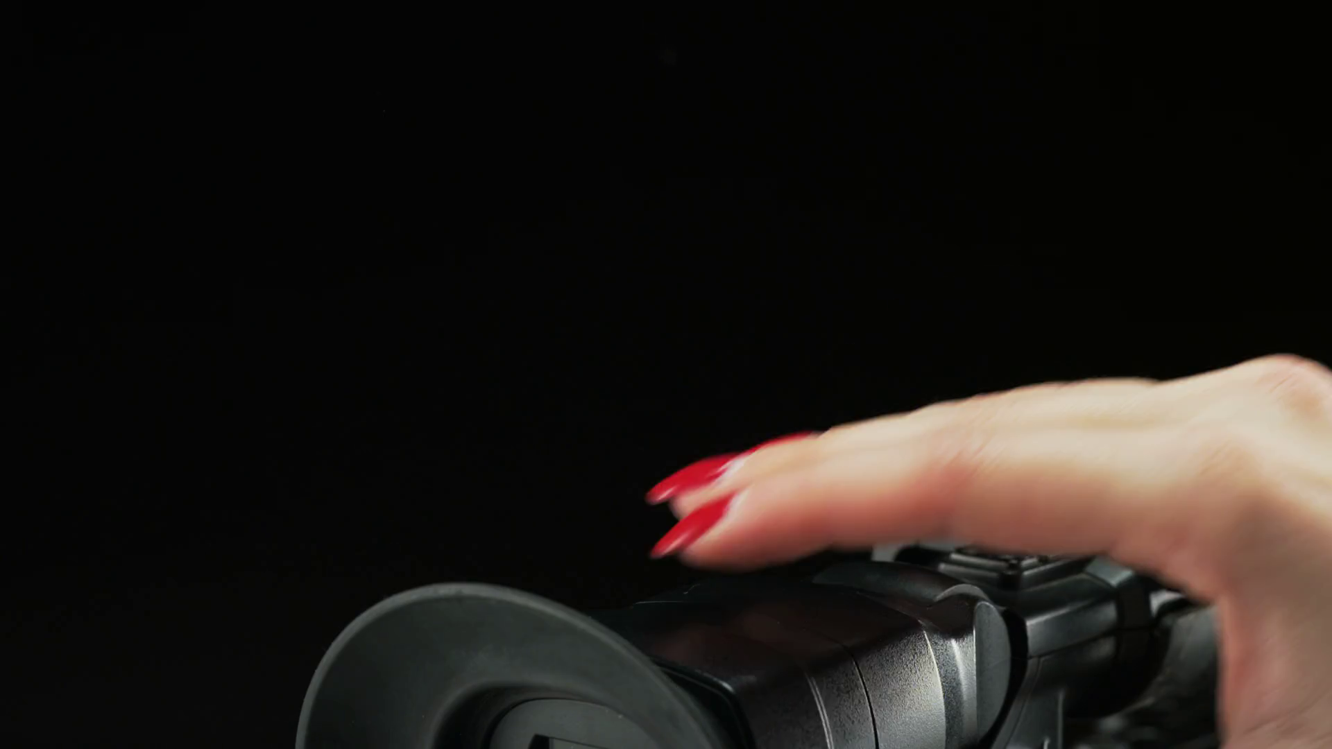 Woman Grabbing a Video Camera Lens Stock Video Footage 00:15 SBV ...