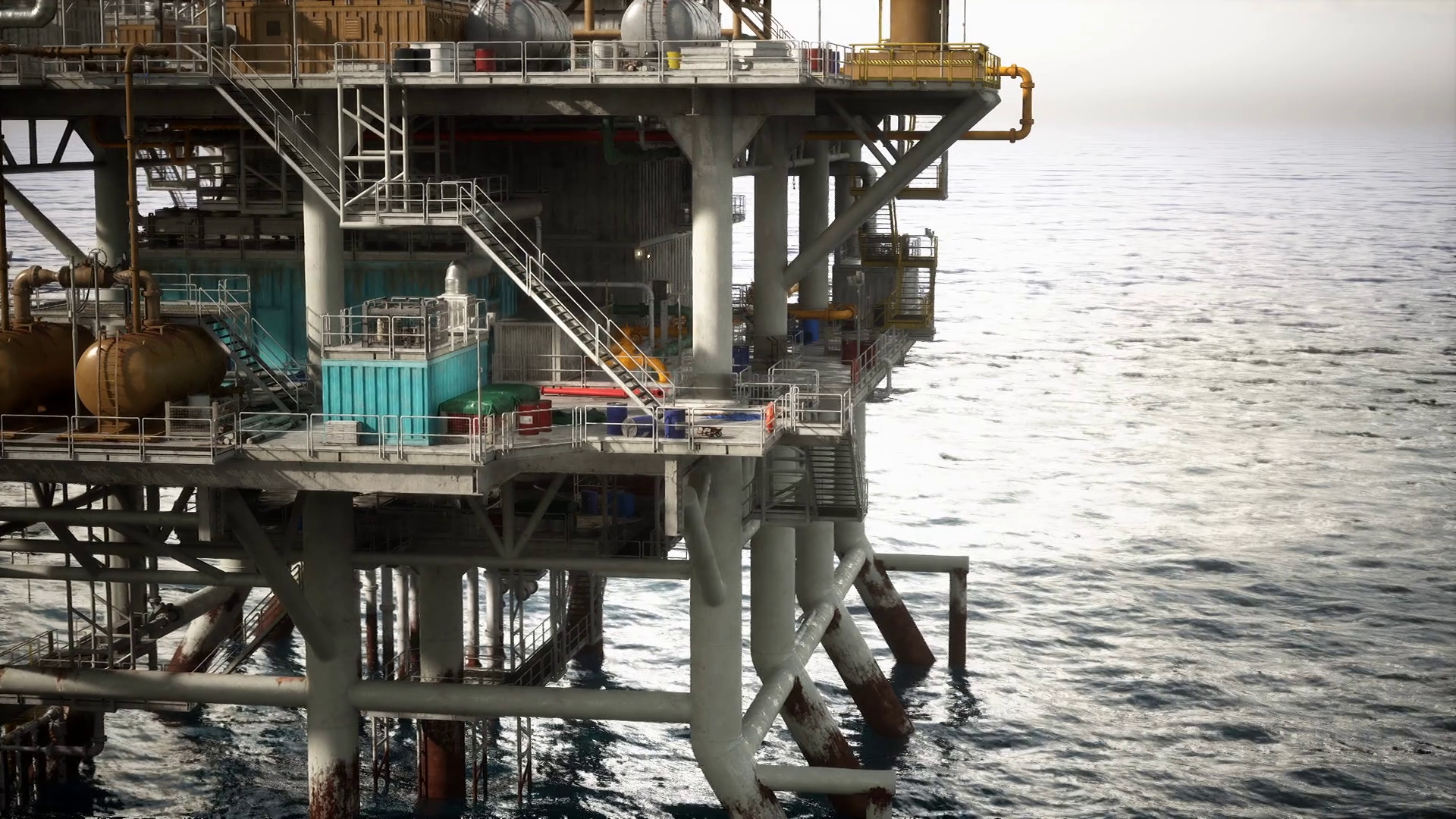 Aging Oil Rig In Vast Ocean Stock Motion Graphics SBV-352283963 ...