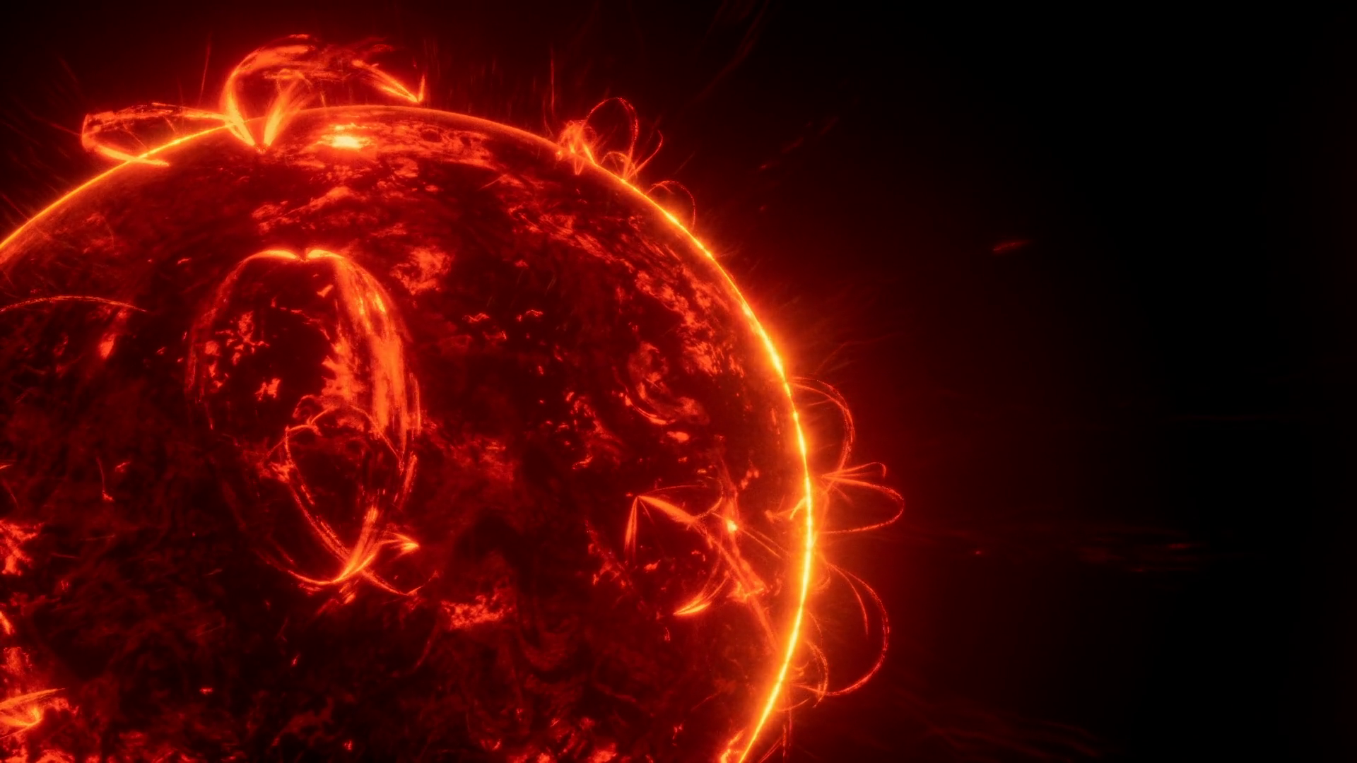 Bright Midday Sun With Solar Flares Surface Stock Motion Graphics SBV ...