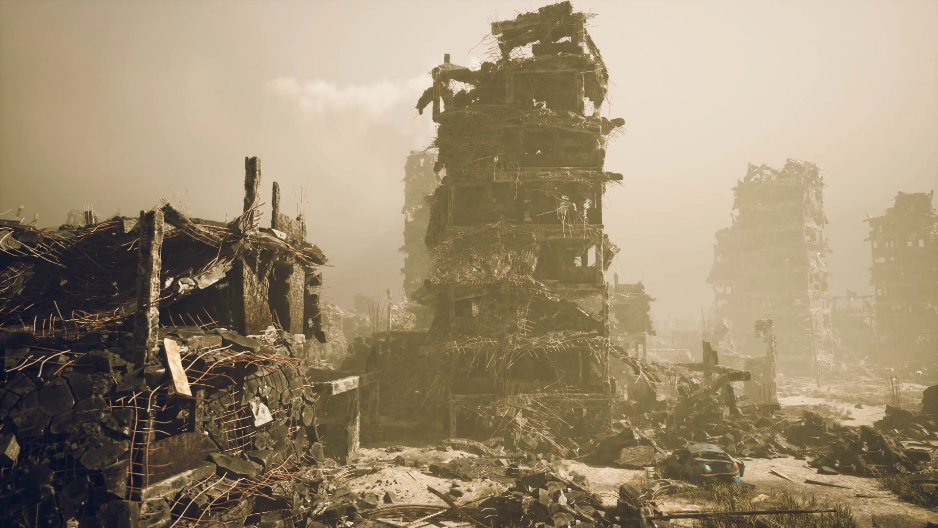 Desolation Of City Reduced To Ruins Intense Stock Motion Graphics SBV ...