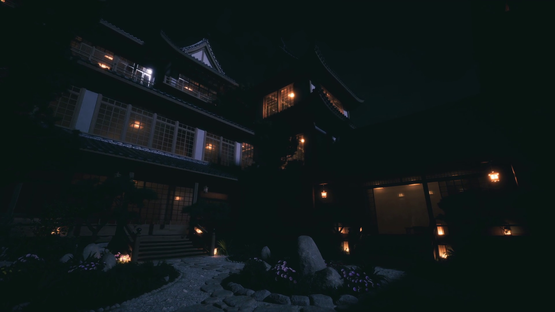 The Traditional Shogun House Illuminated At Stock Motion Graphics SBV ...