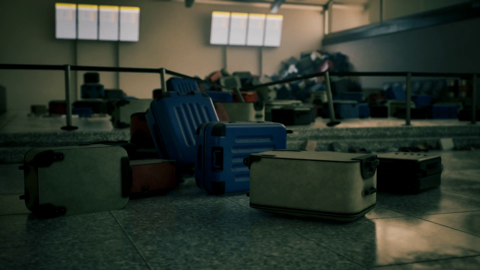 Abandoned Airport Terminal Filled With Stock Motion Graphics SBV ...