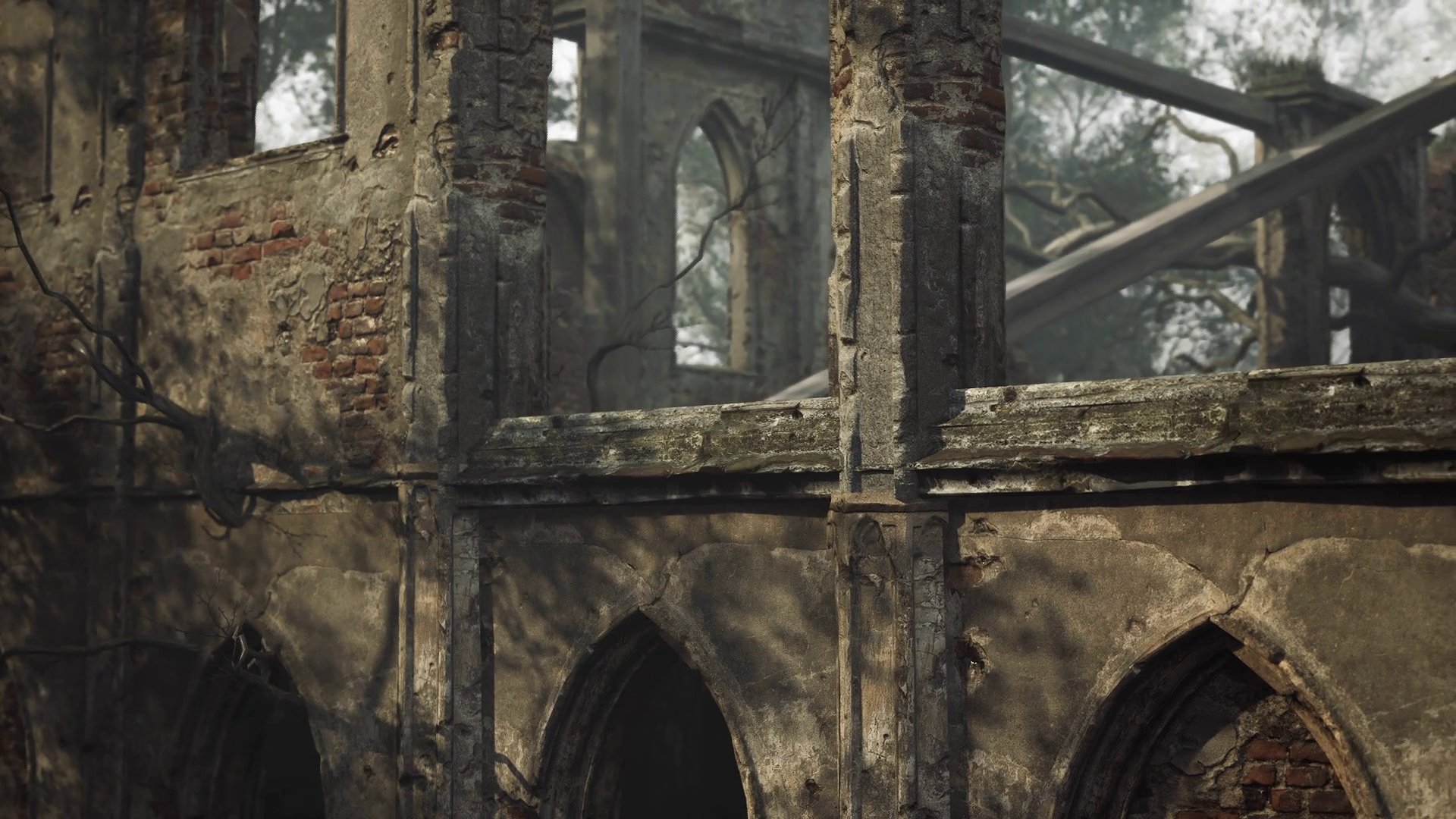 Weathered Stone Ruins Of Historic Building Stock Motion Graphics SBV ...