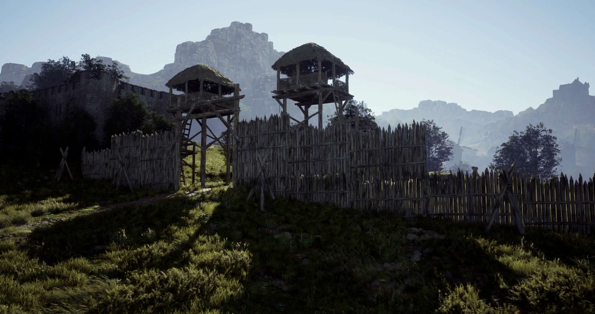 Historic Wooden Watchtowers Stand Guard Over Stock Motion Graphics SBV ...