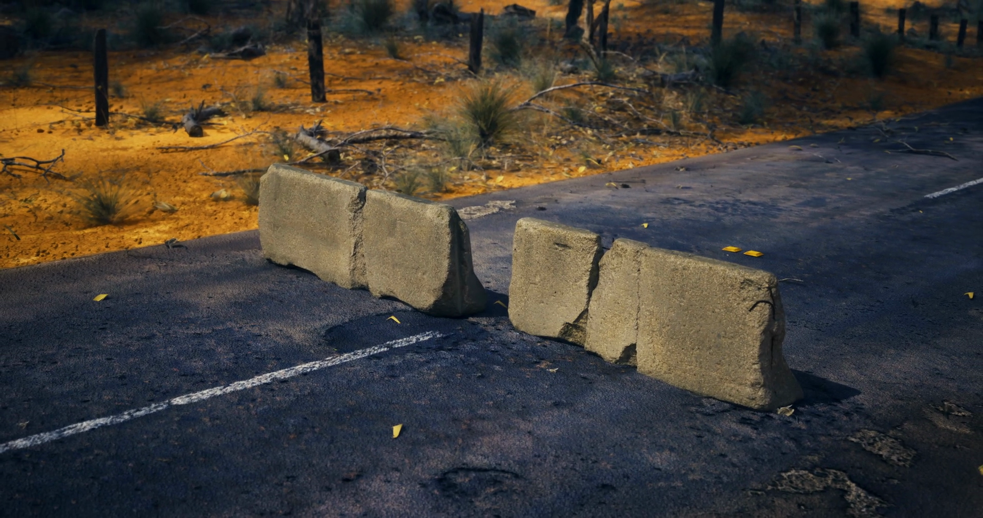 Road Obstruction Created Large Concrete Stock Motion Graphics SBV ...