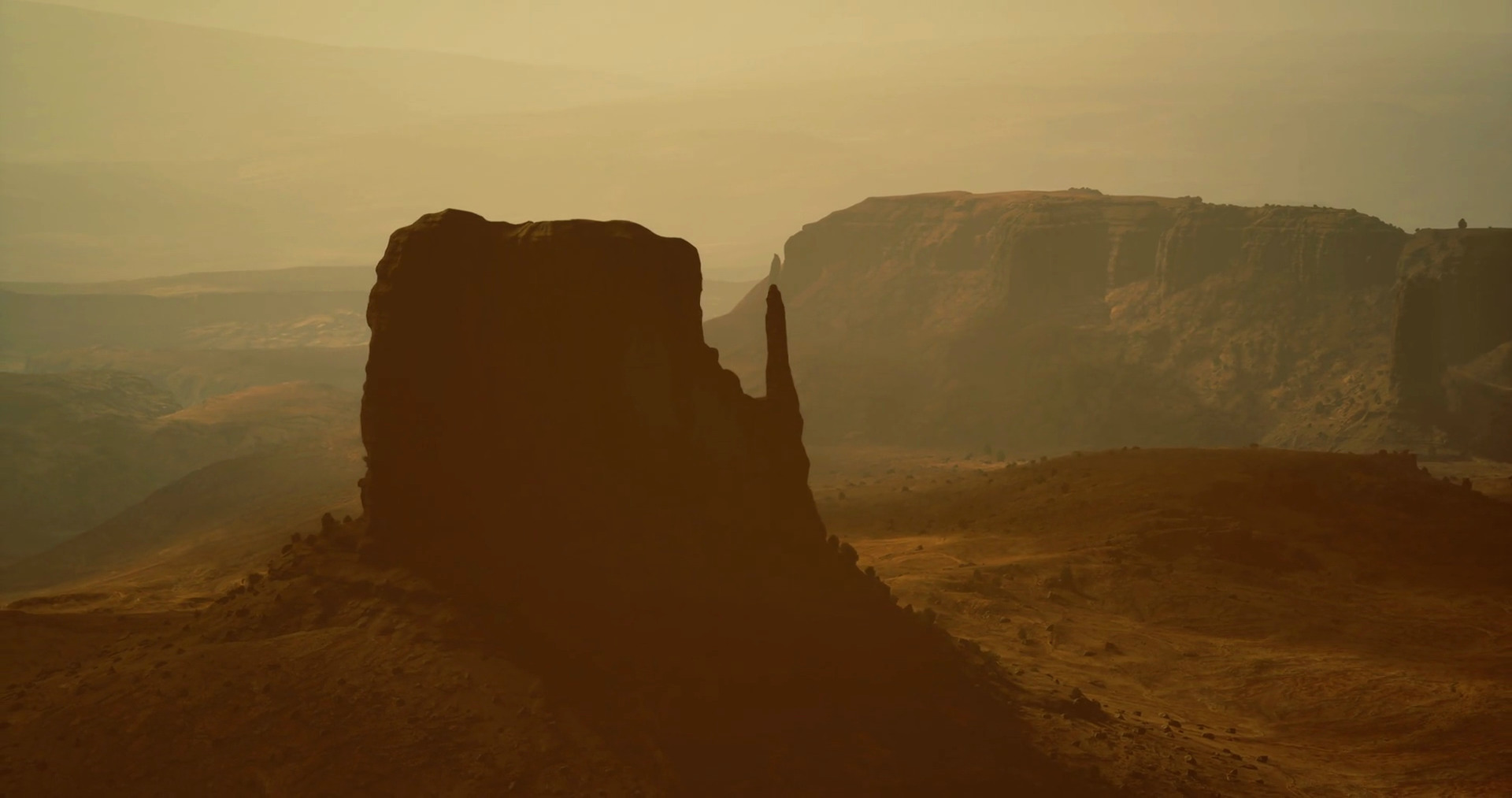 Majestic Rock Formations Rise Above Hazy Stock Motion Graphics SBV ...