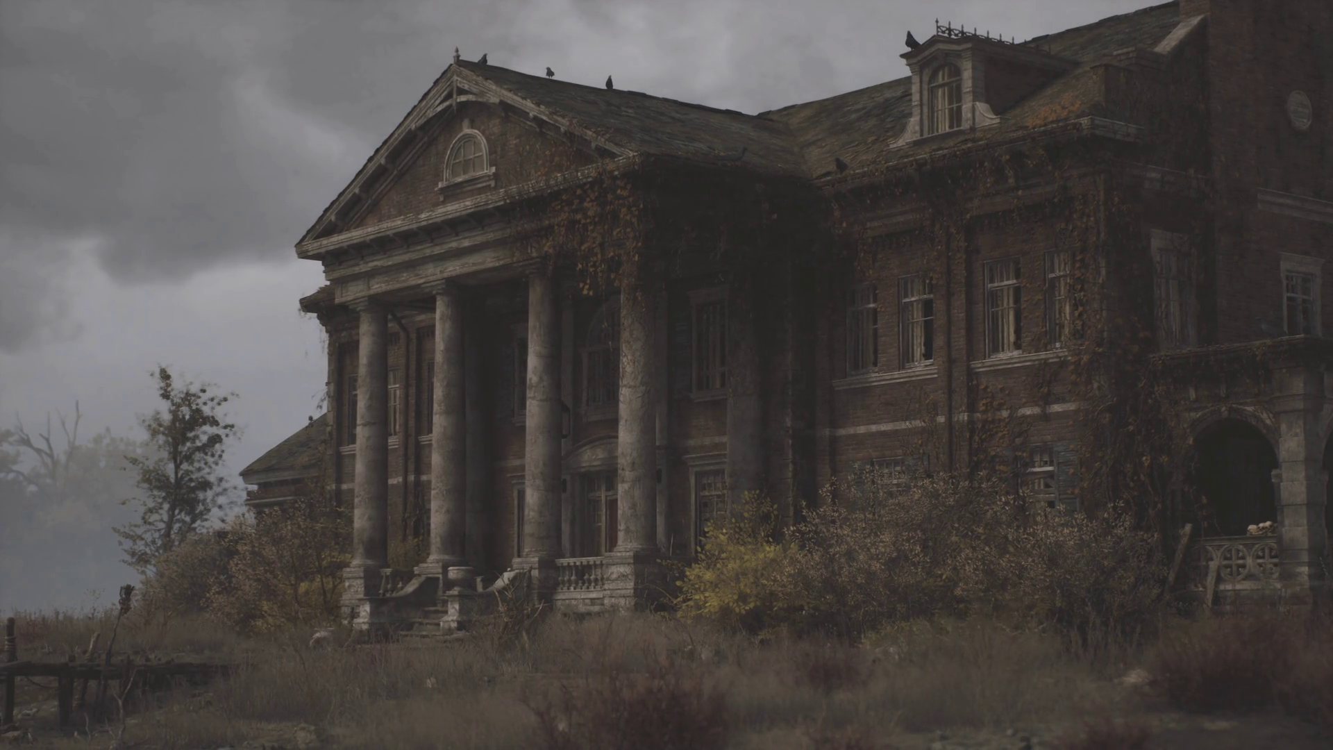 Historic Mansion In Desolate Landscape Stock Motion Graphics SBV ...