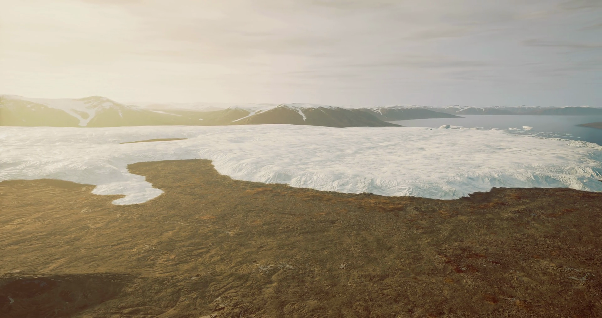 Expansive View Of Melting Glacier Against Stock Motion Graphics SBV ...