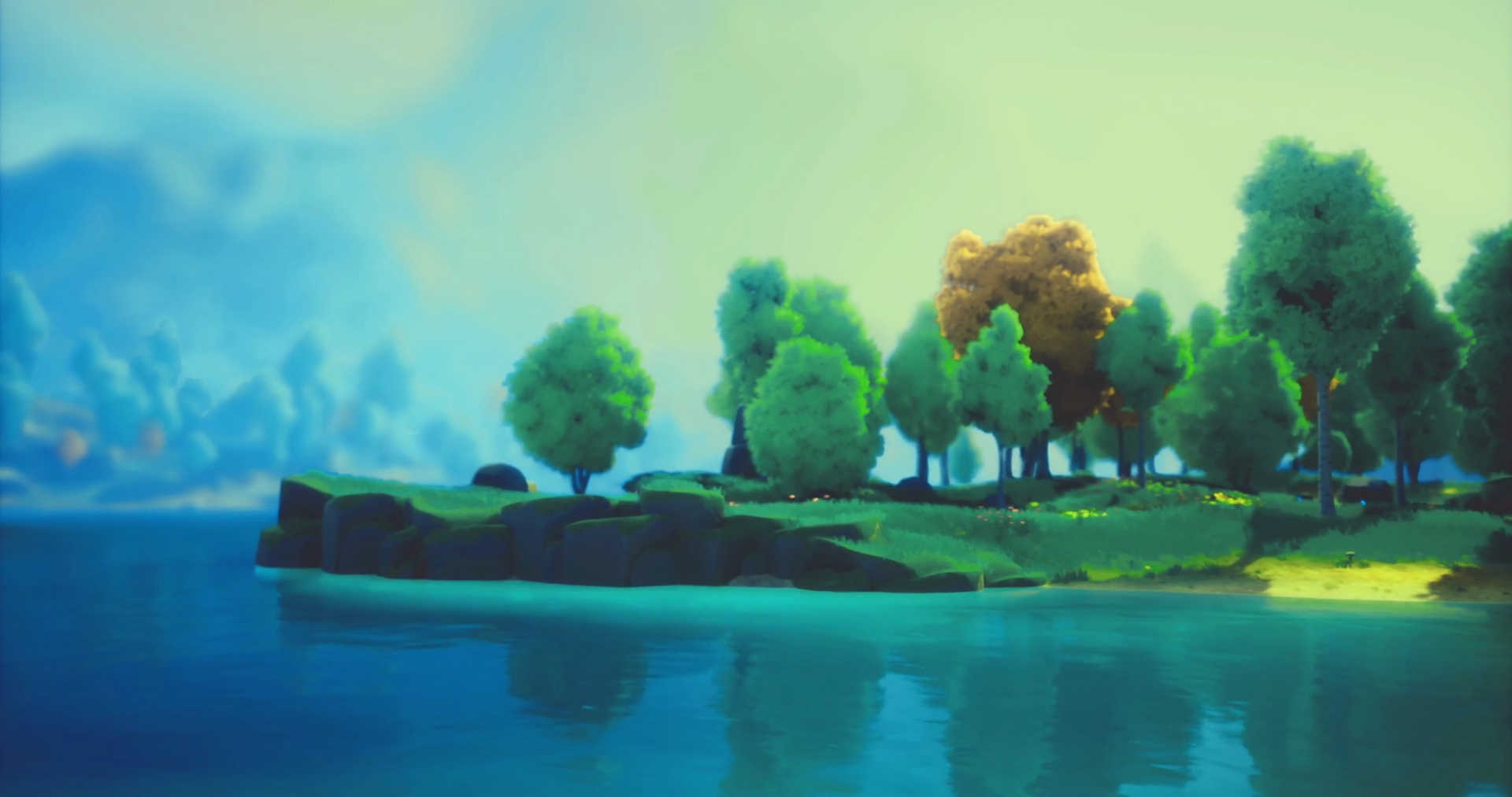 Serene Landscape With Vibrant Trees Calm Stock Motion Graphics SBV ...