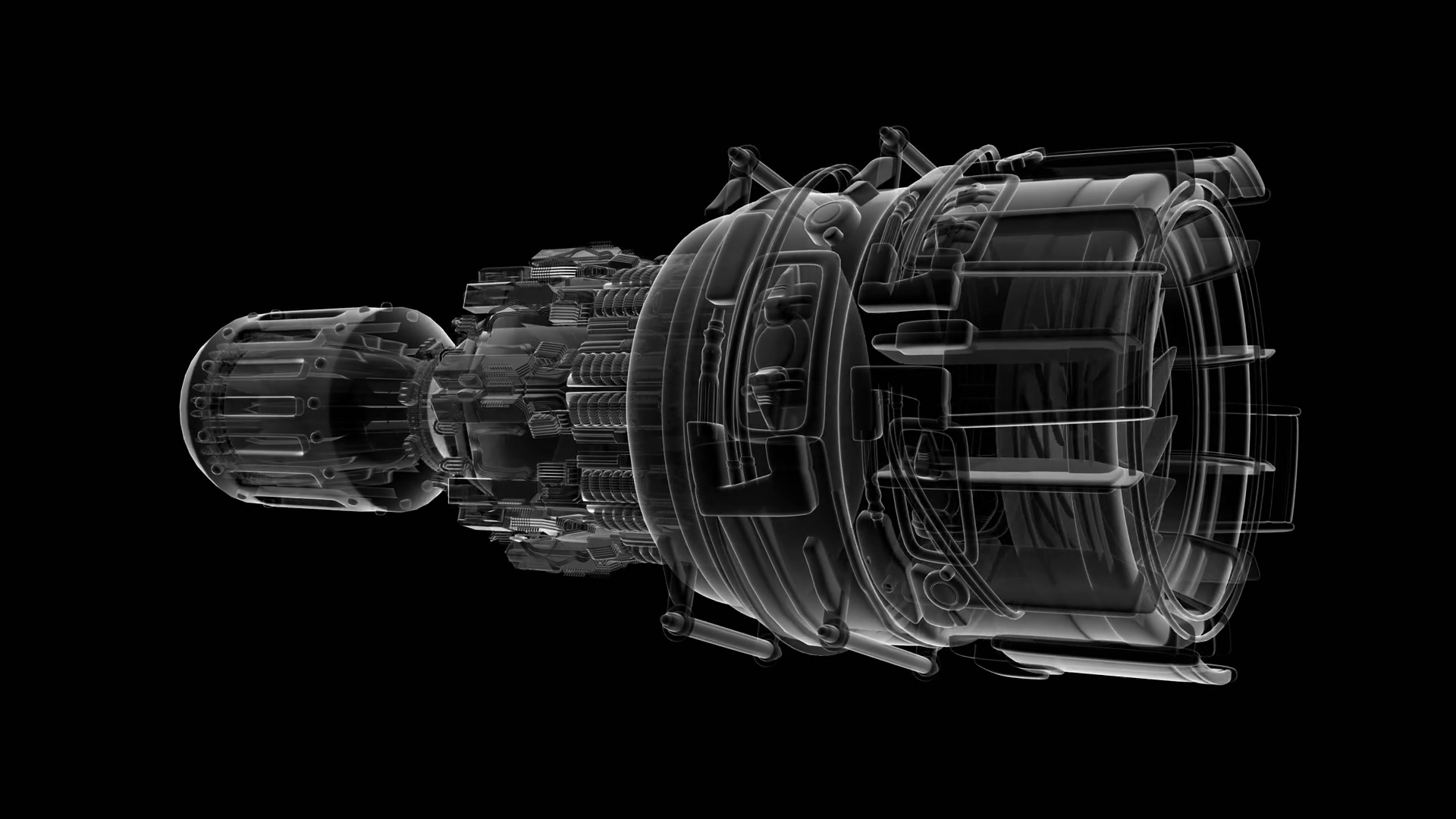 Loop Rotate Jet Engine Turbine Of Plane Stock Motion Graphics SBV ...