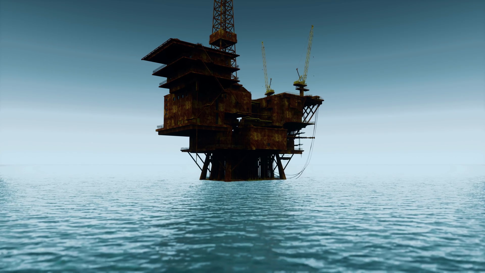 Oil Rig Offshore Vessel At Sunset Stock Motion Graphics SBV-348362440 ...